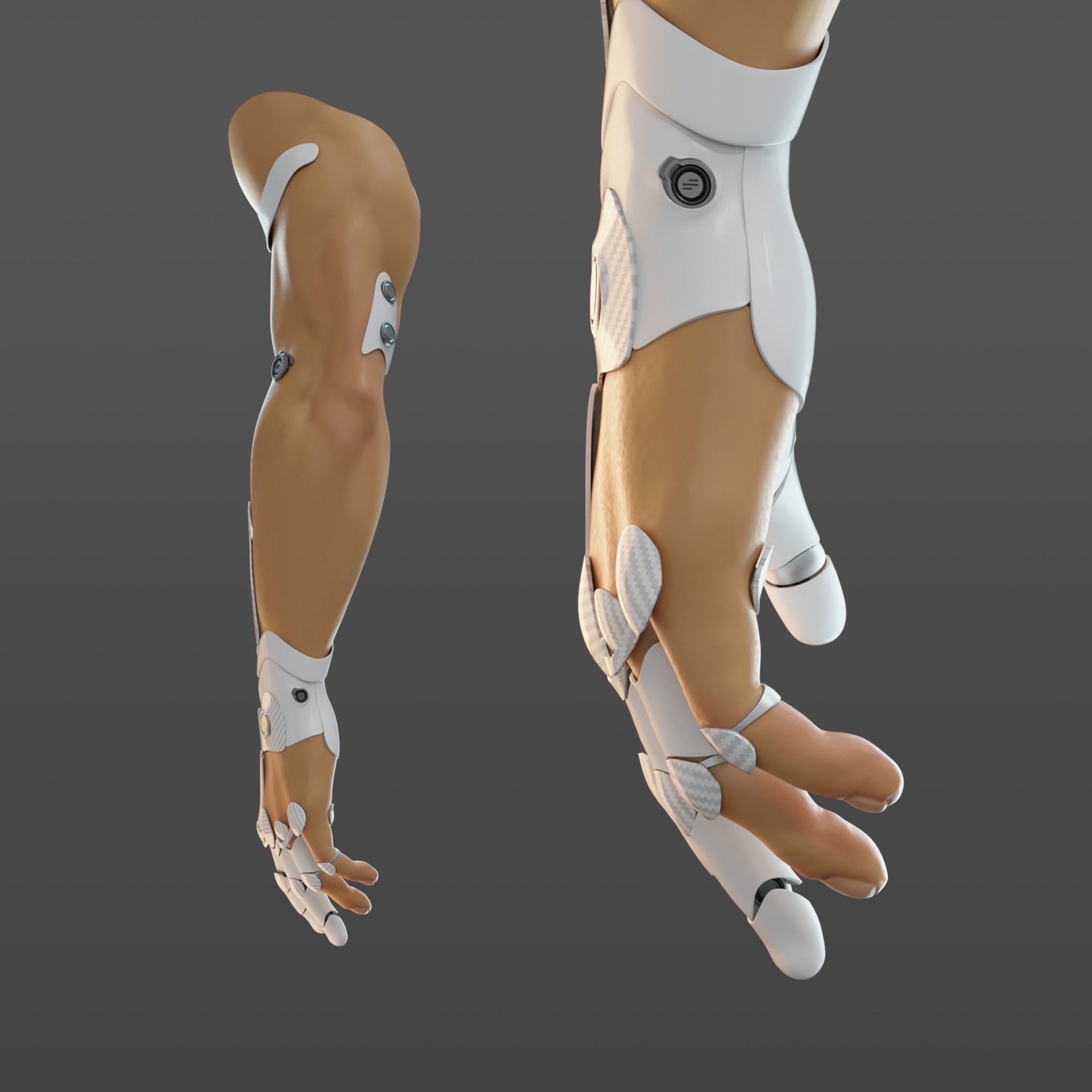 FPS hand anatomy mechanical 05 3D model animated rigged | CGTrader