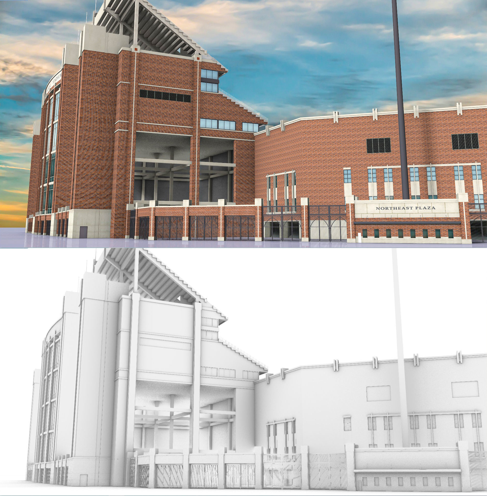 3D model Owen Field Stadium Oklahoma USA VR / AR / low-poly | CGTrader