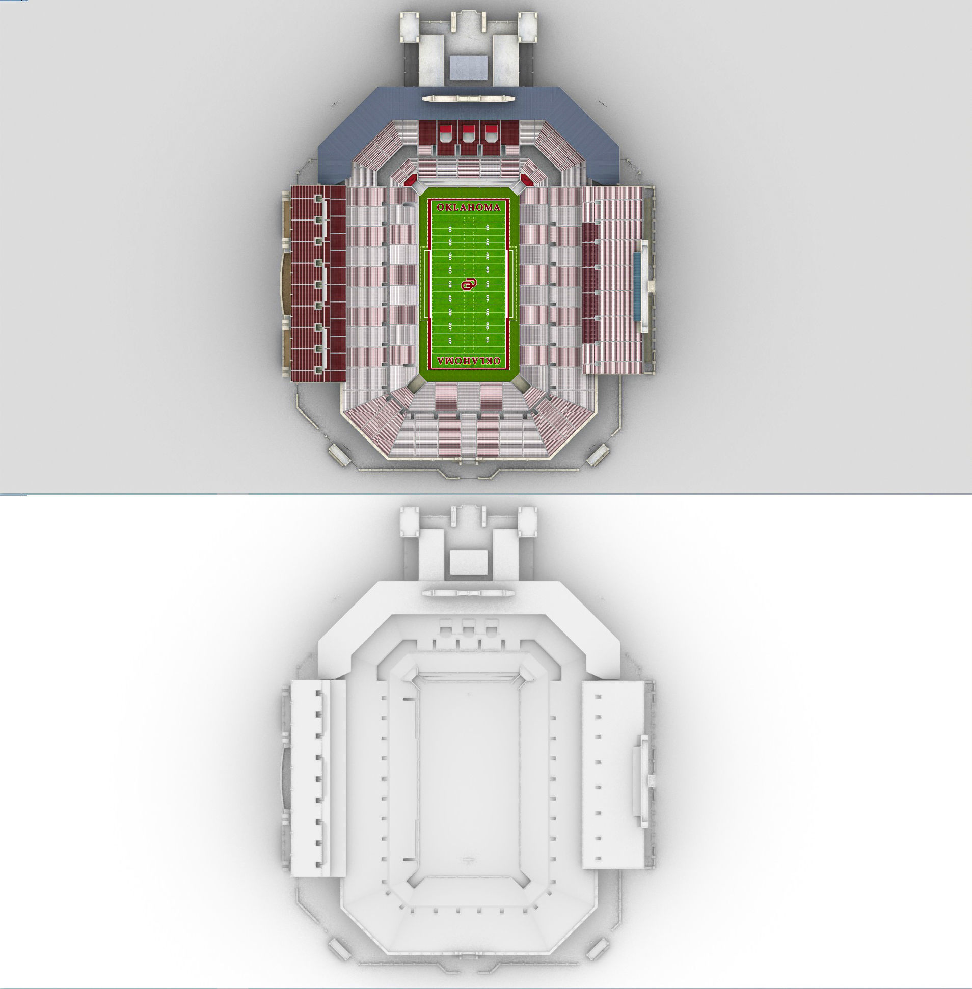 3D model Owen Field Stadium Oklahoma USA VR / AR / low-poly | CGTrader