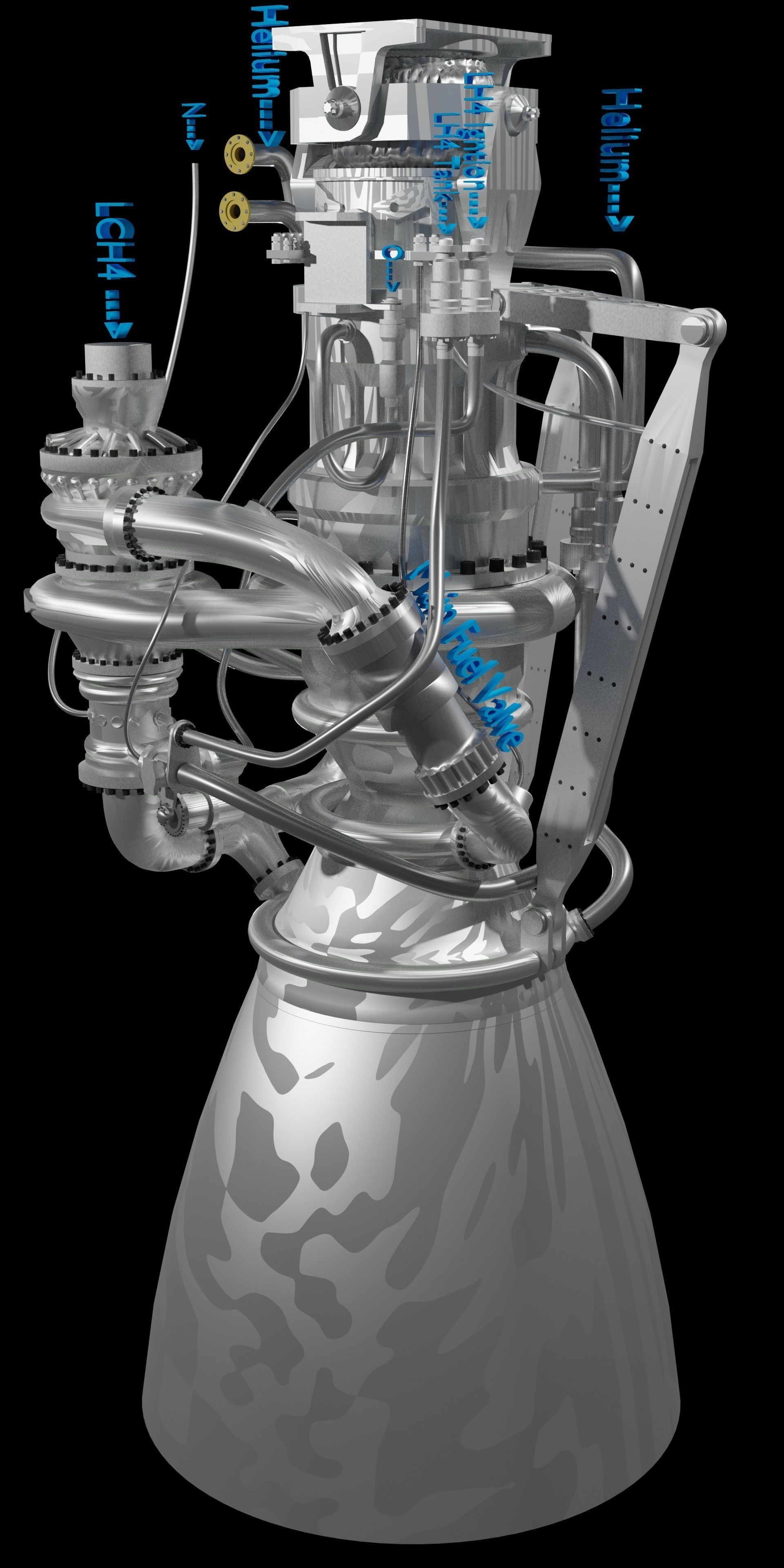 SpaceX Raptor Rocket Engine 3D model | CGTrader