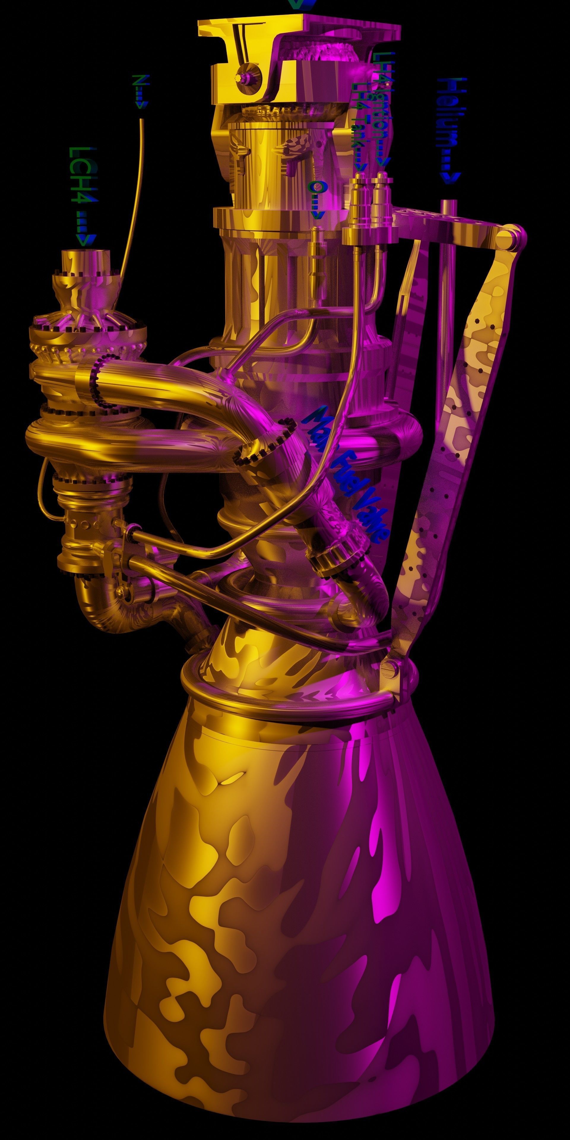 SpaceX Raptor Rocket Engine 3D model | CGTrader