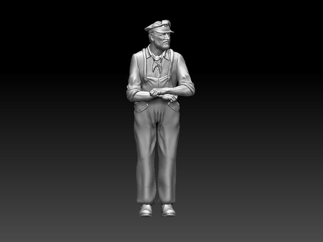 machinist statue of man in uniform 3D model 3D printable | CGTrader
