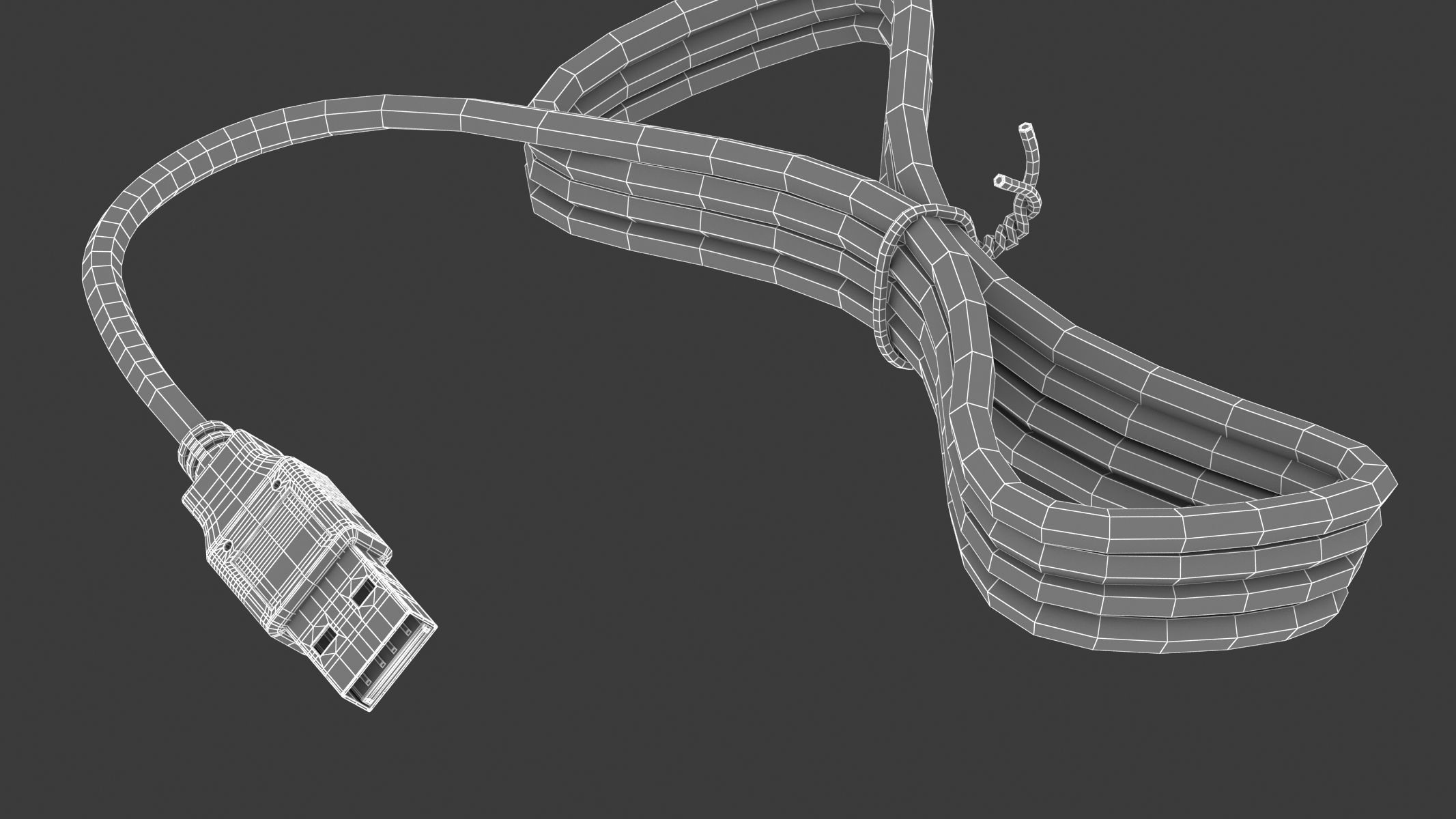 Micro USB to USB Cable 3D model | CGTrader