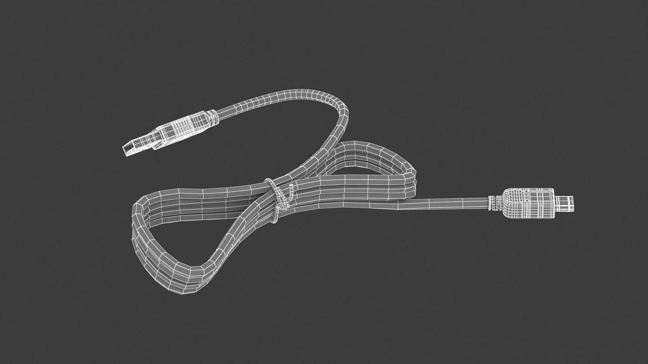 Micro USB to USB Cable 3D model | CGTrader