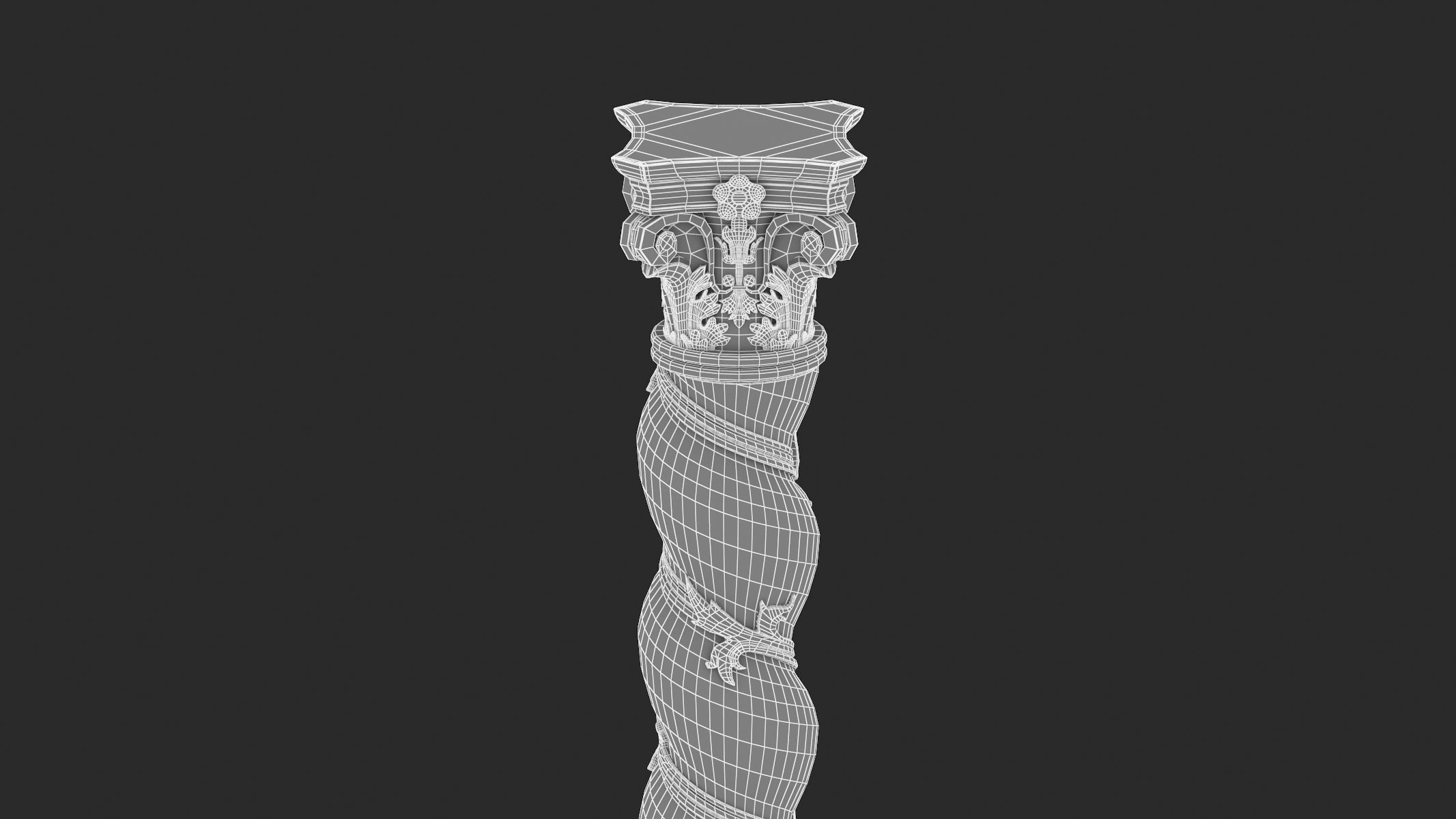 Solomonic Column 3D model | CGTrader