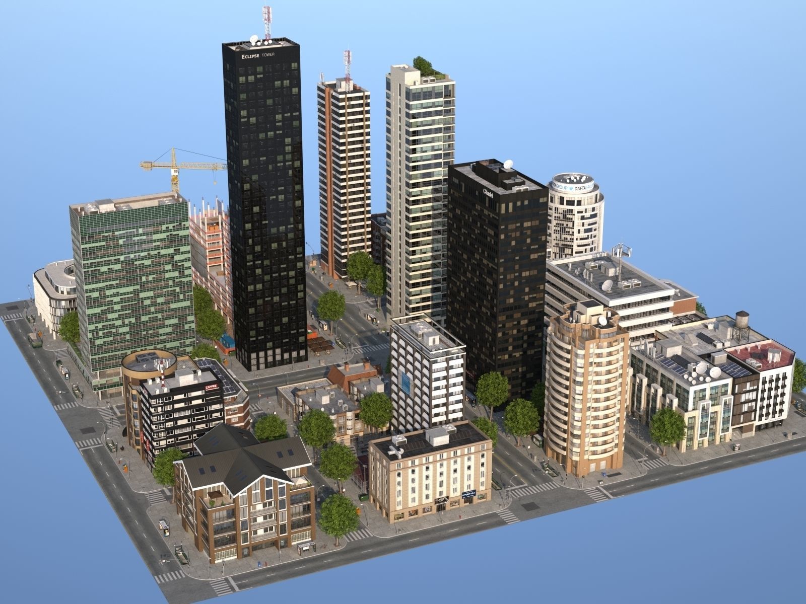 3D model City KC9 VR / AR / low-poly | CGTrader