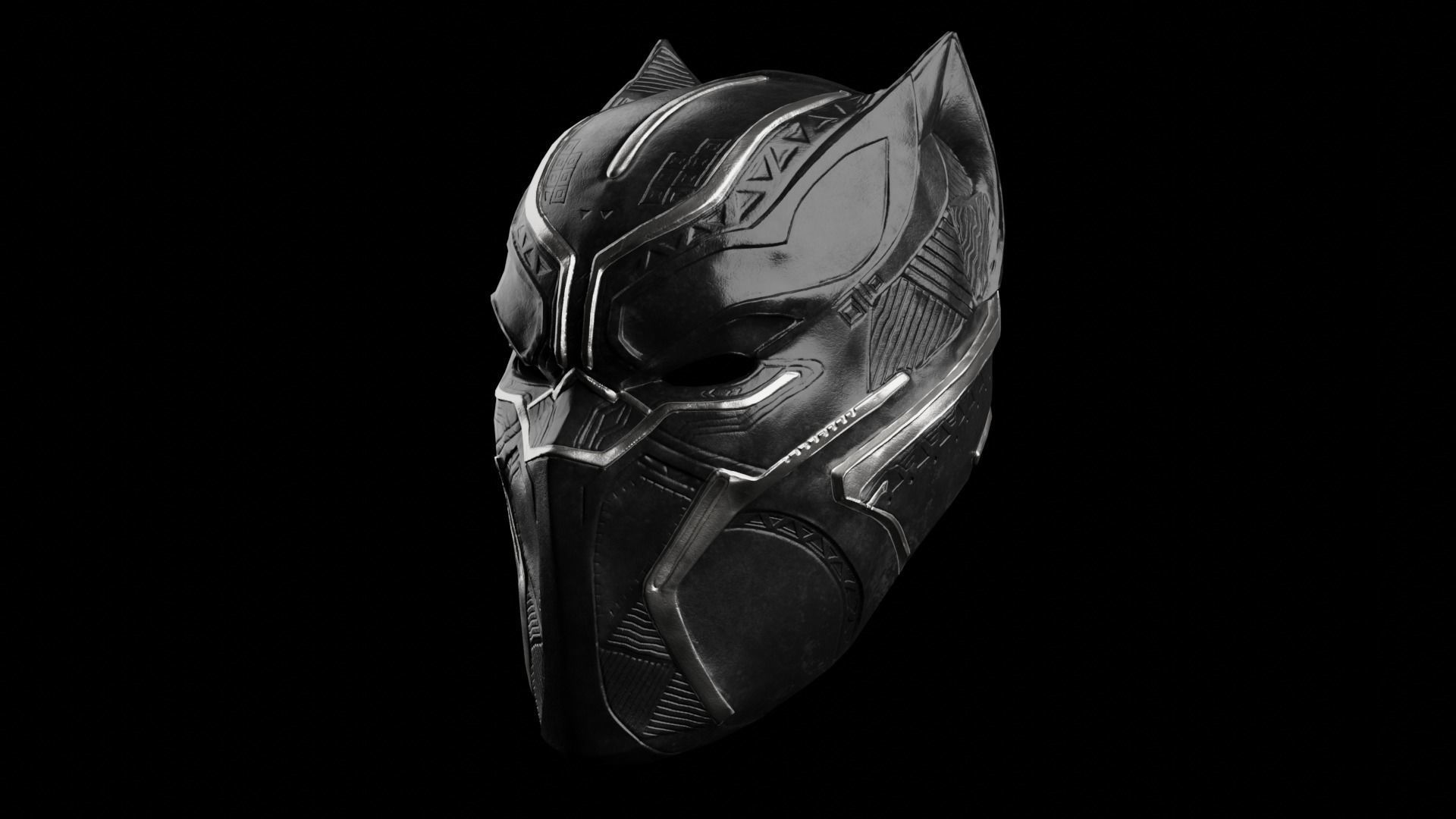 Black Panther Mask 3D asset | CGTrader