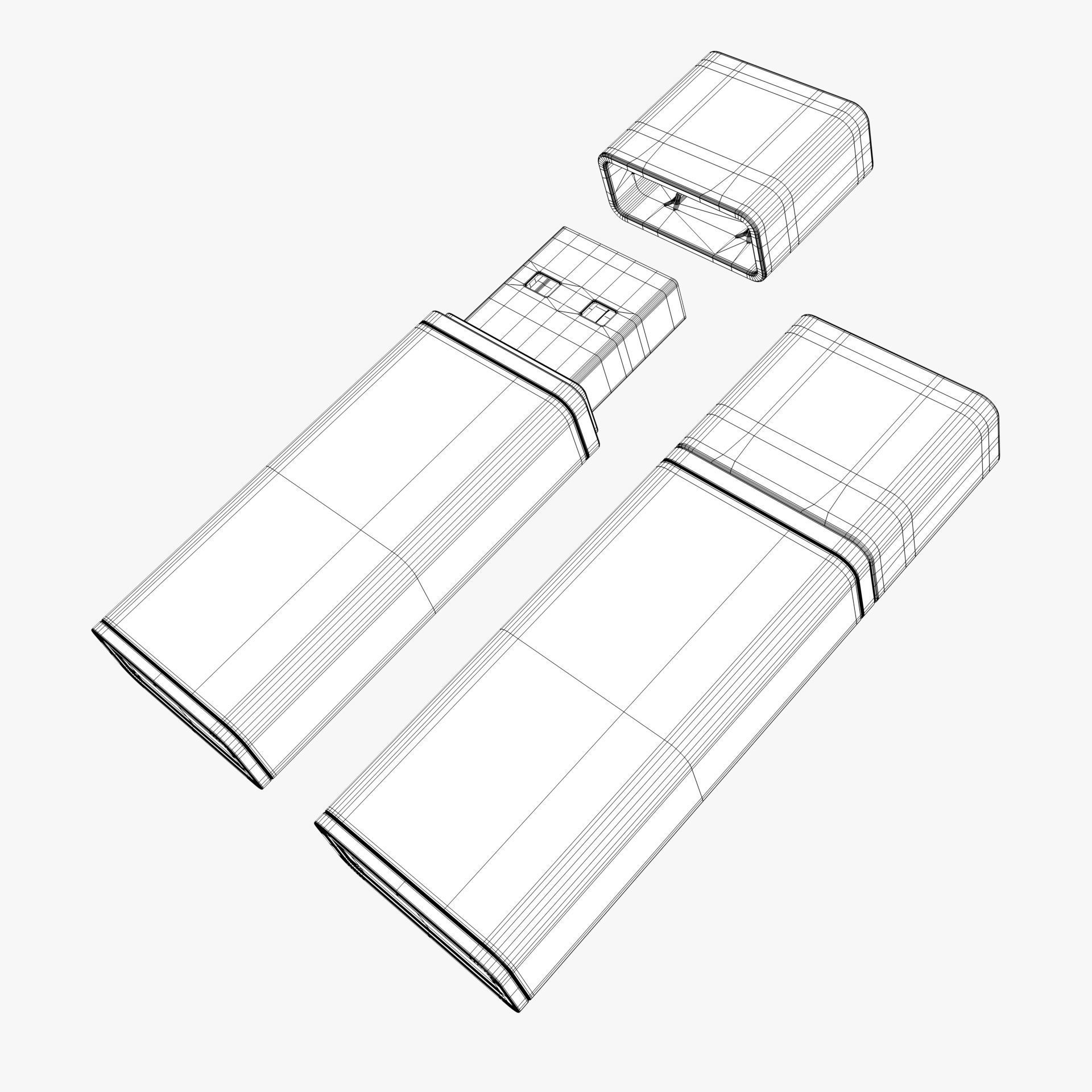 USB Stick with 2 set of 4K PBR Textures 3D model | CGTrader