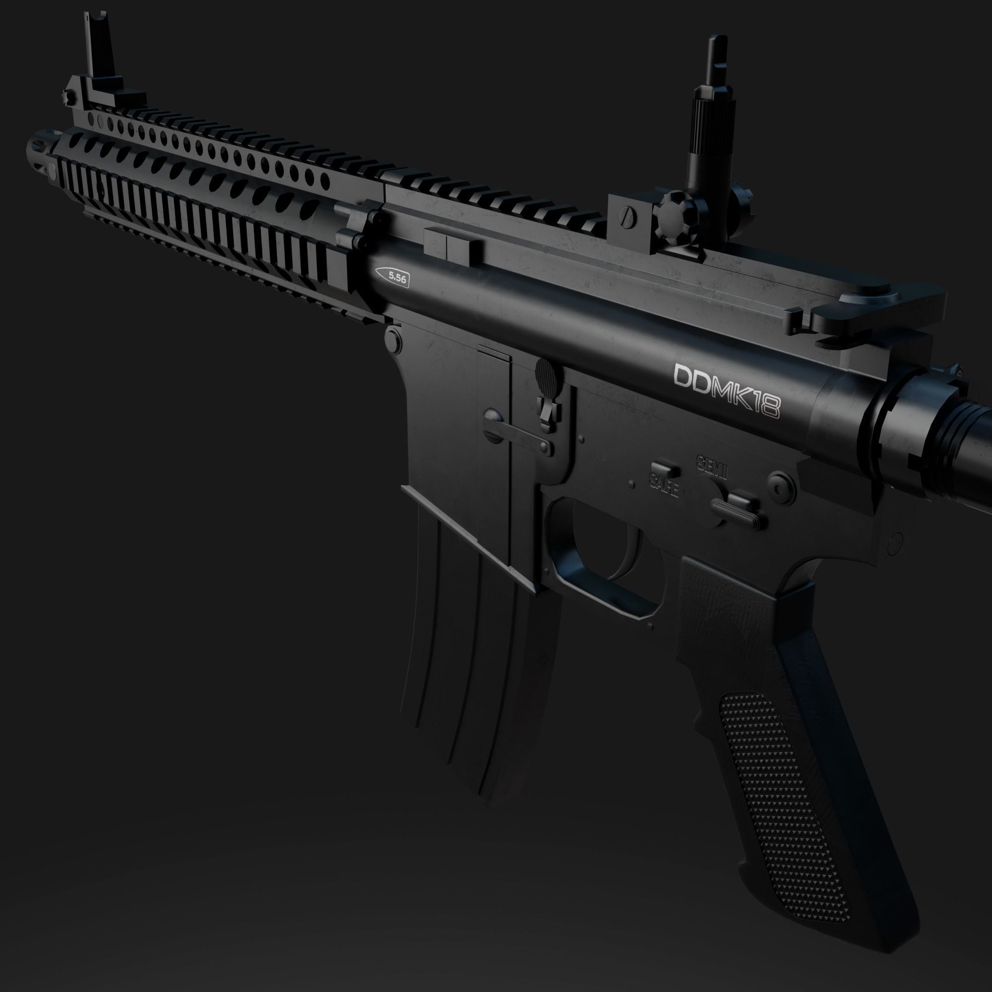 3D model DDMK-18 realistic model rifle VR / AR / low-poly | CGTrader