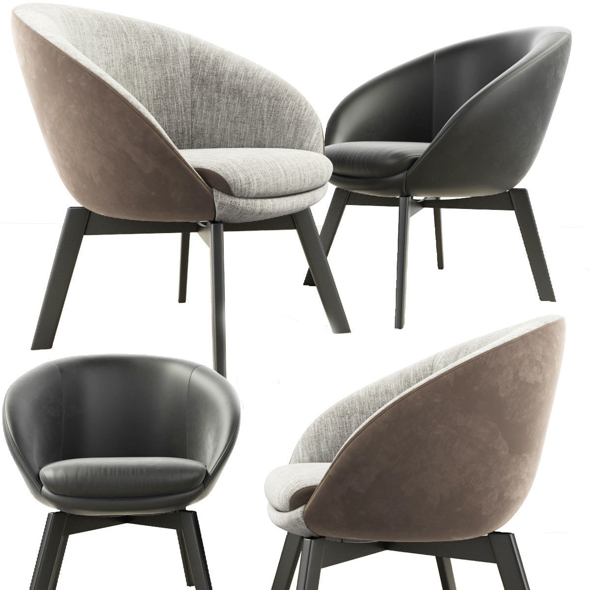 Minotti Russell Lounge Chair 3D model | CGTrader