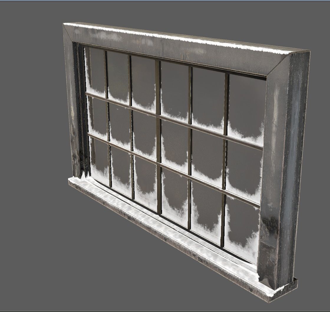 3D model Frosted window - modular VR / AR / low-poly | CGTrader