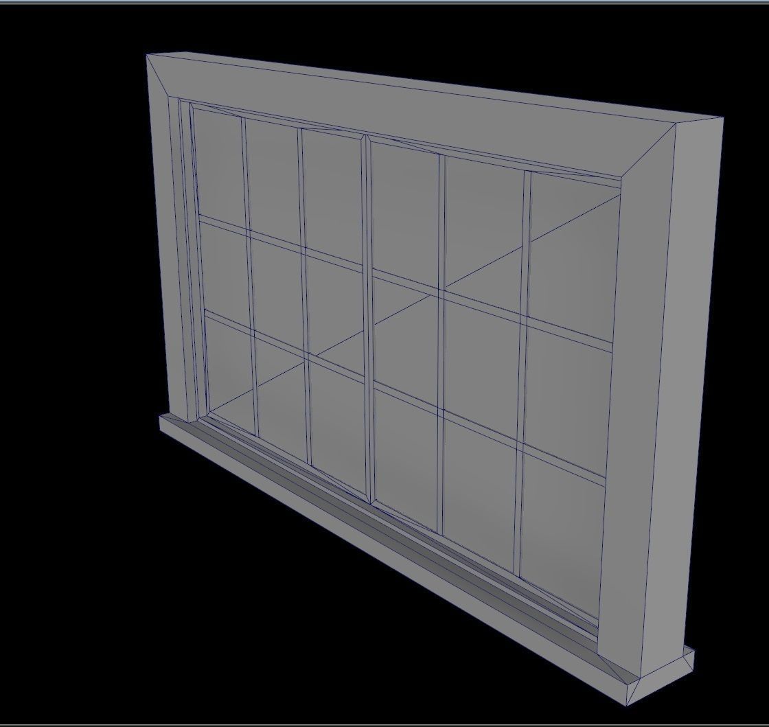3D model Frosted window - modular VR / AR / low-poly | CGTrader
