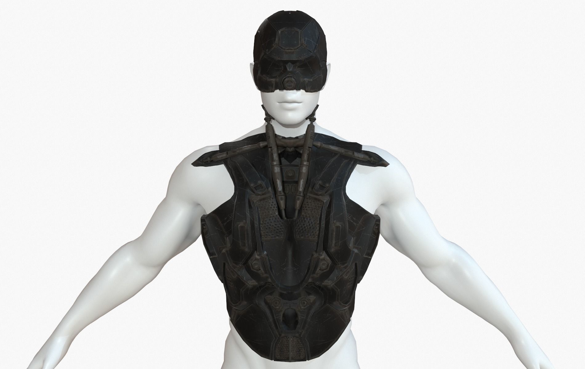 3D model Mecha Cyberpunk Robot Armor VR / AR / low-poly | CGTrader