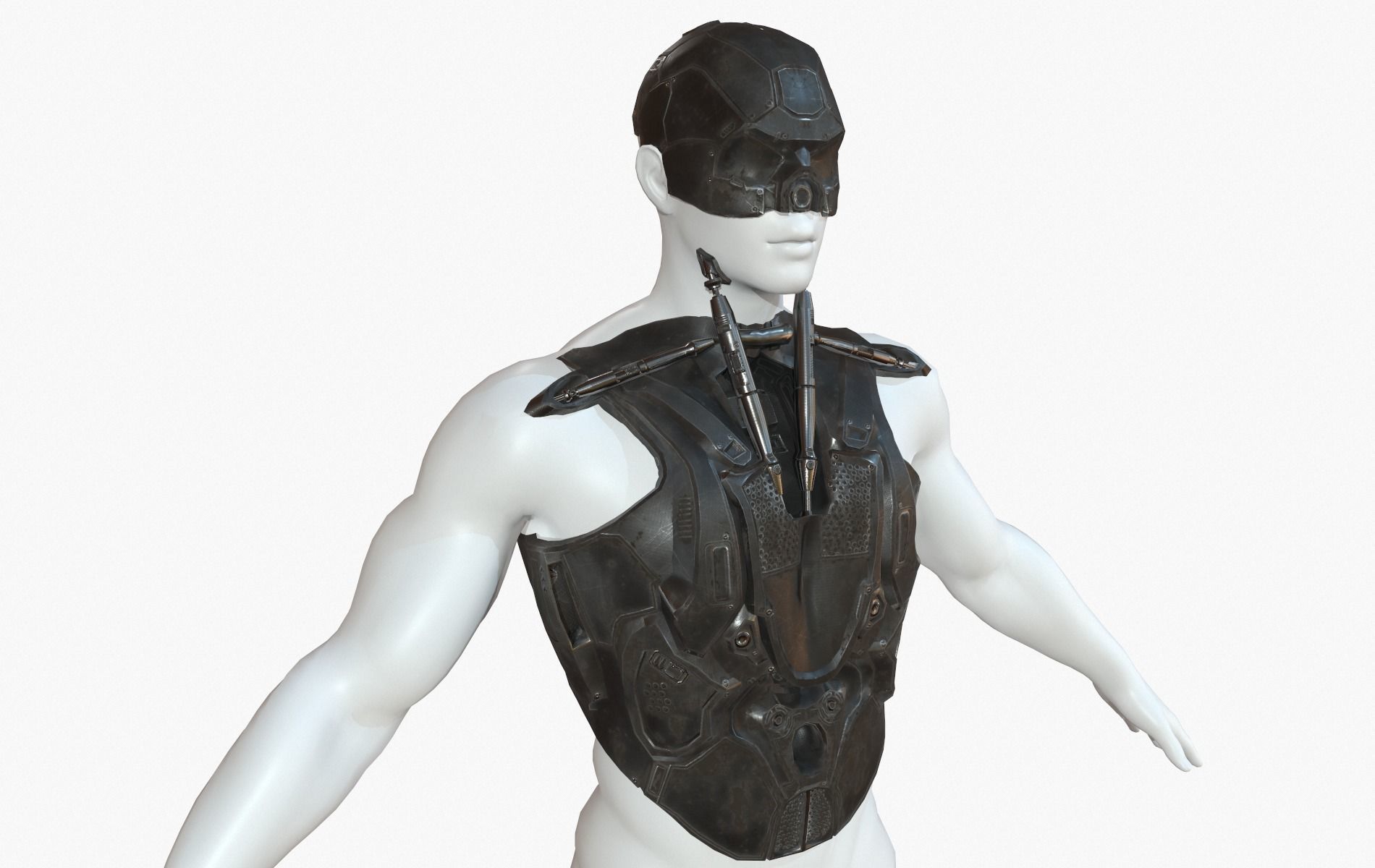 3D model Mecha Cyberpunk Robot Armor VR / AR / low-poly | CGTrader