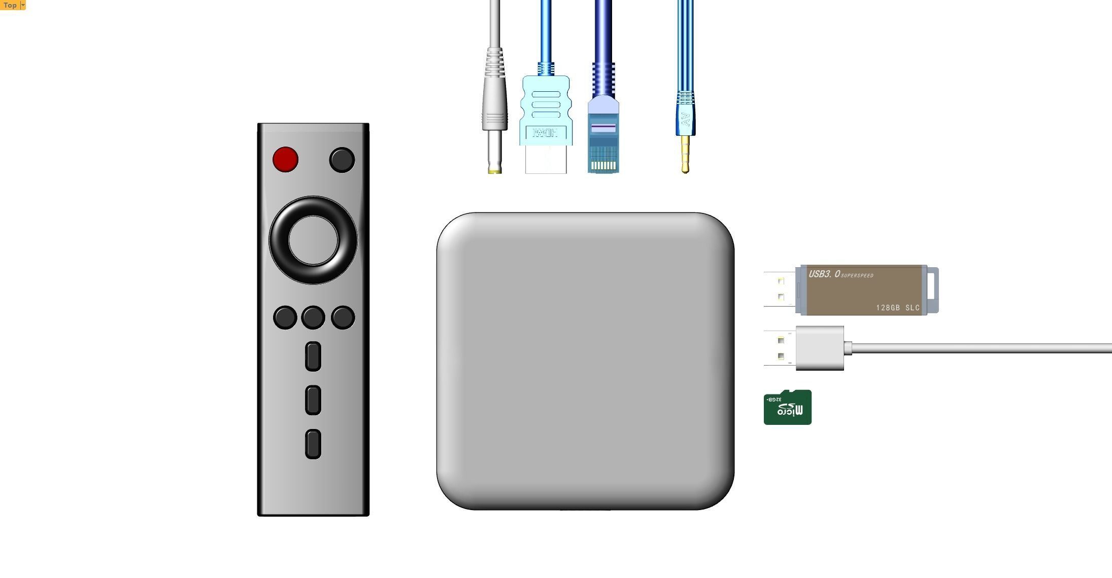 IPTV Box 3D model 3D model | CGTrader