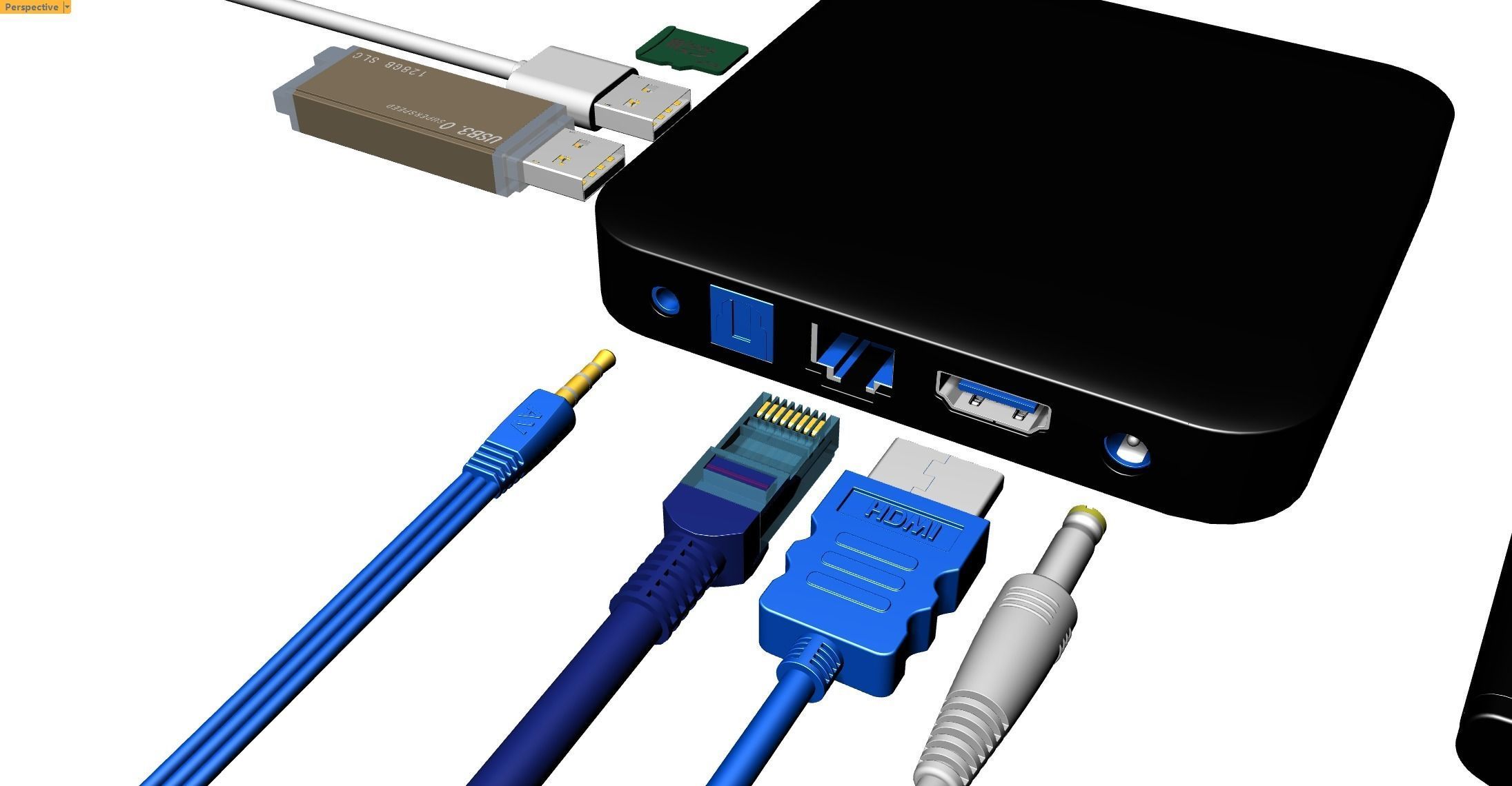 IPTV Box 3D model 3D model | CGTrader