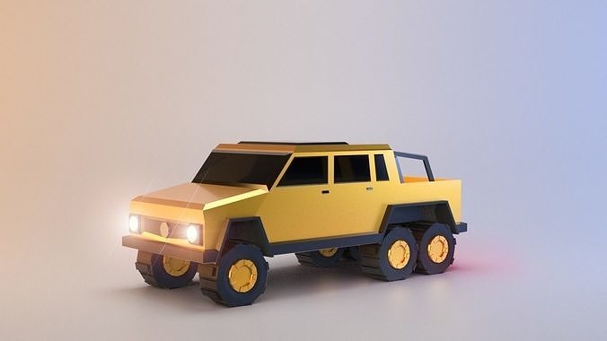 3D model 6x6 Pickup Truck VR / AR / low-poly | CGTrader