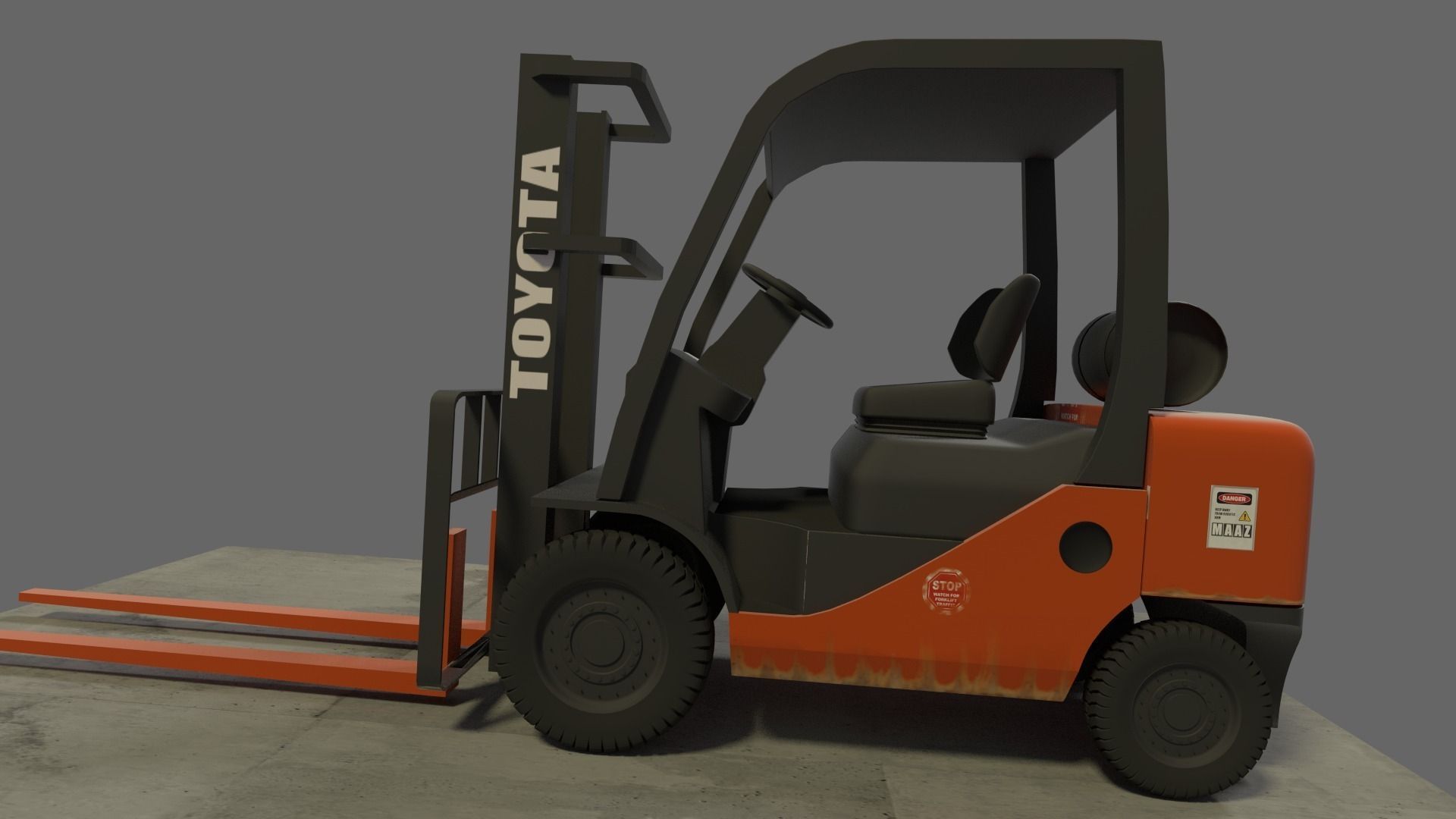 forklift free 3D model | CGTrader