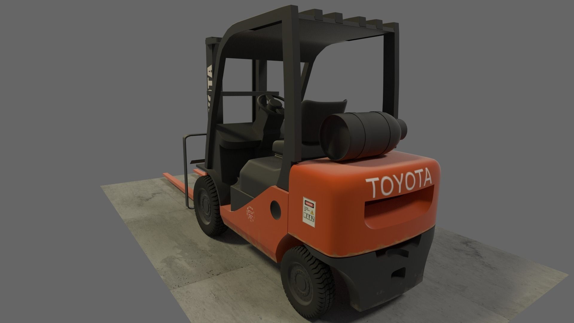 forklift toyota free 3D model | CGTrader