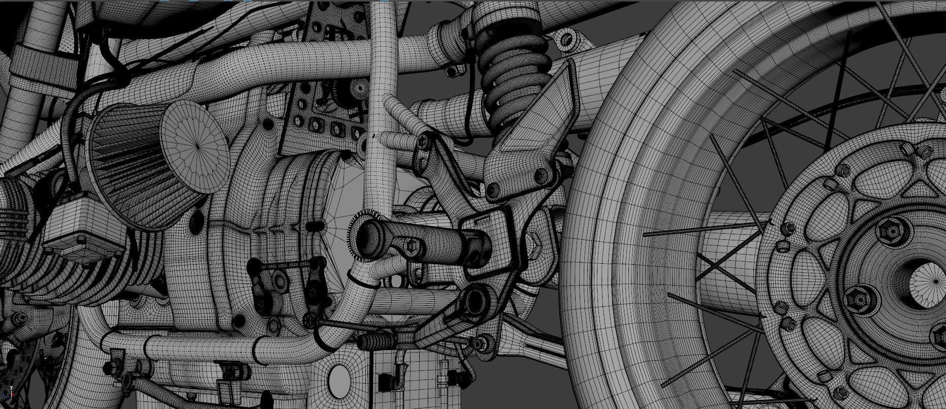 Gun Bullet Cafe Racer by XTR Pepo 3D model | CGTrader