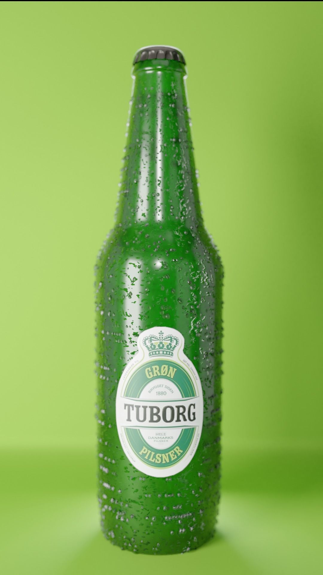 tuborg beer 3D model OBJ FBX DXF STL BLEND