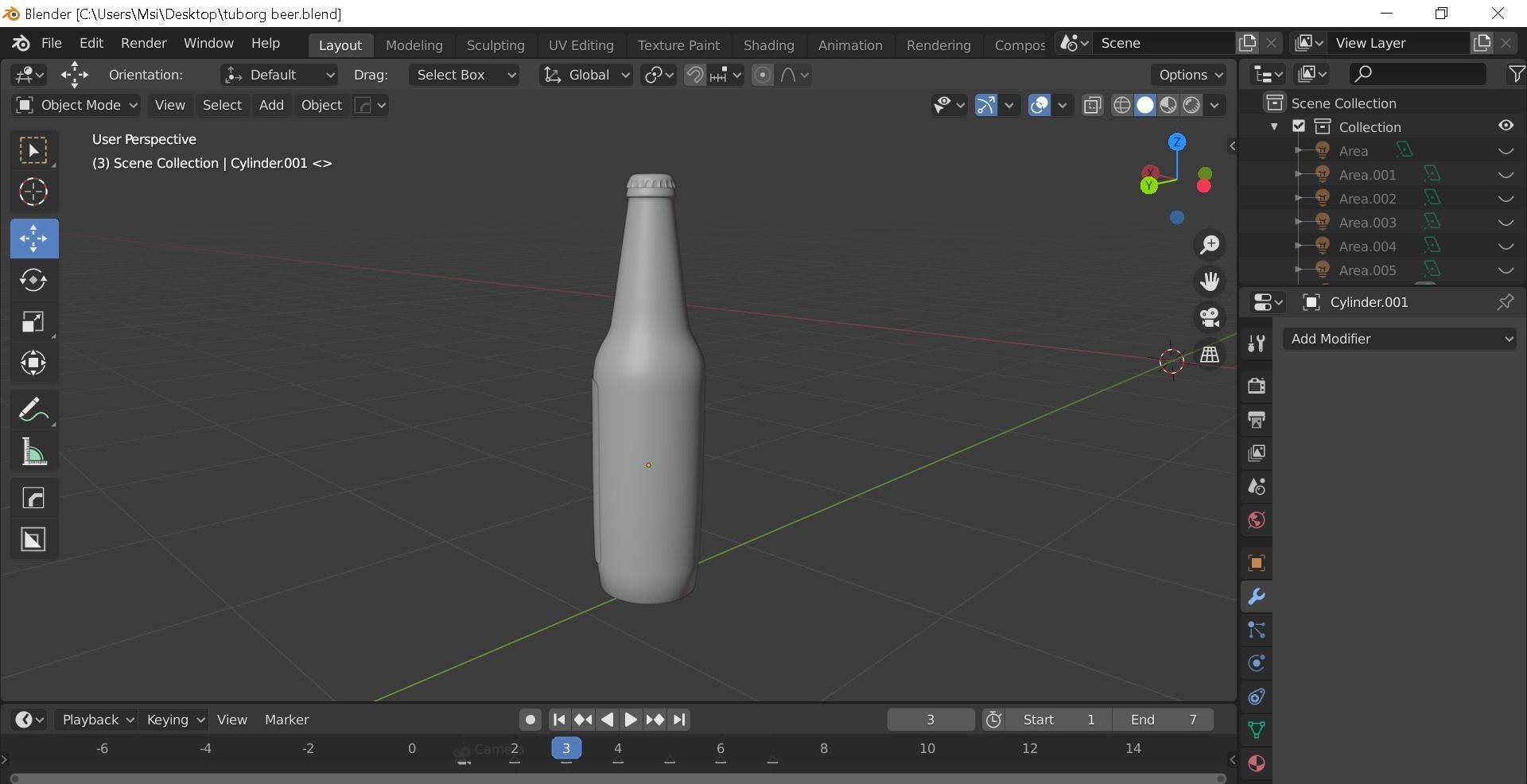 tuborg beer 3D model | CGTrader