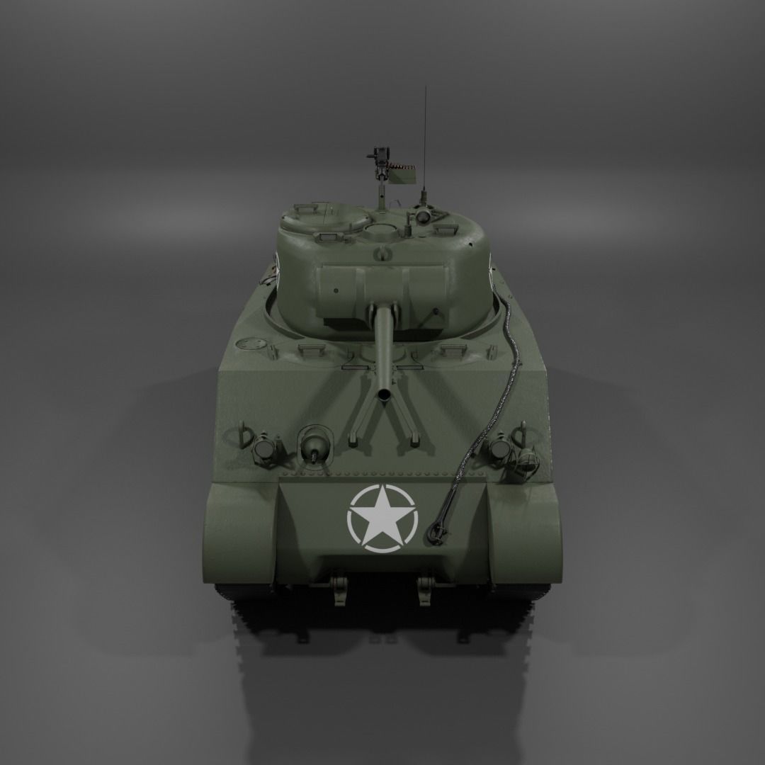 M4A2 Sherman Medium Tank free 3D model | CGTrader