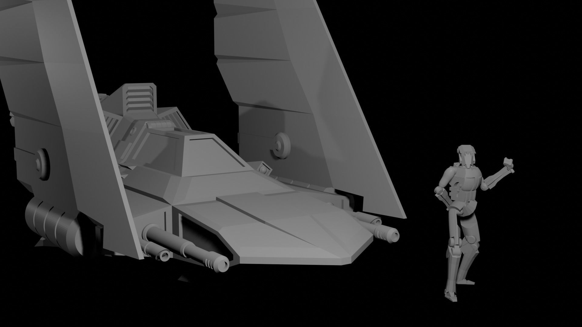 Fighter Craft 3D model 3D printable | CGTrader