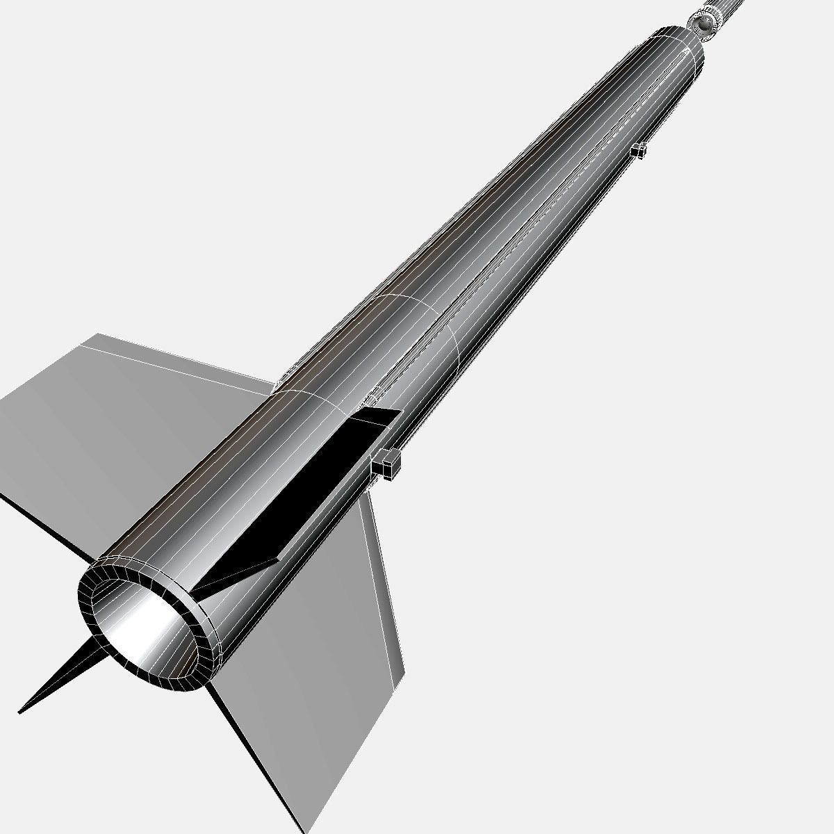 Aerobee 300A Rocket 3D model | CGTrader
