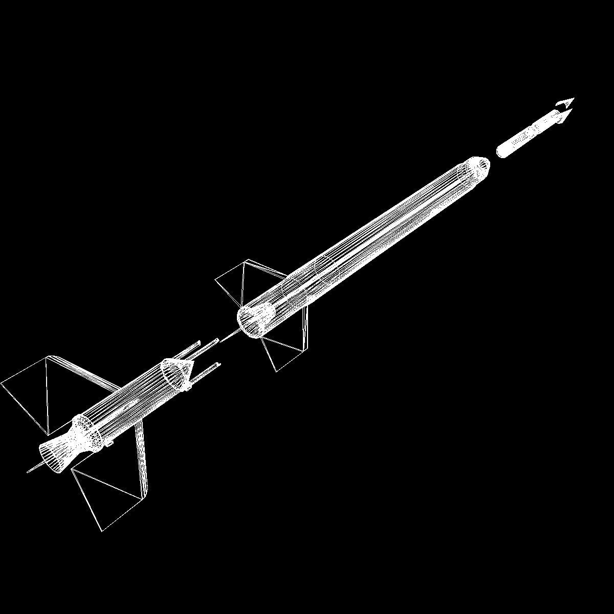 Aerobee 300A Rocket 3D model | CGTrader