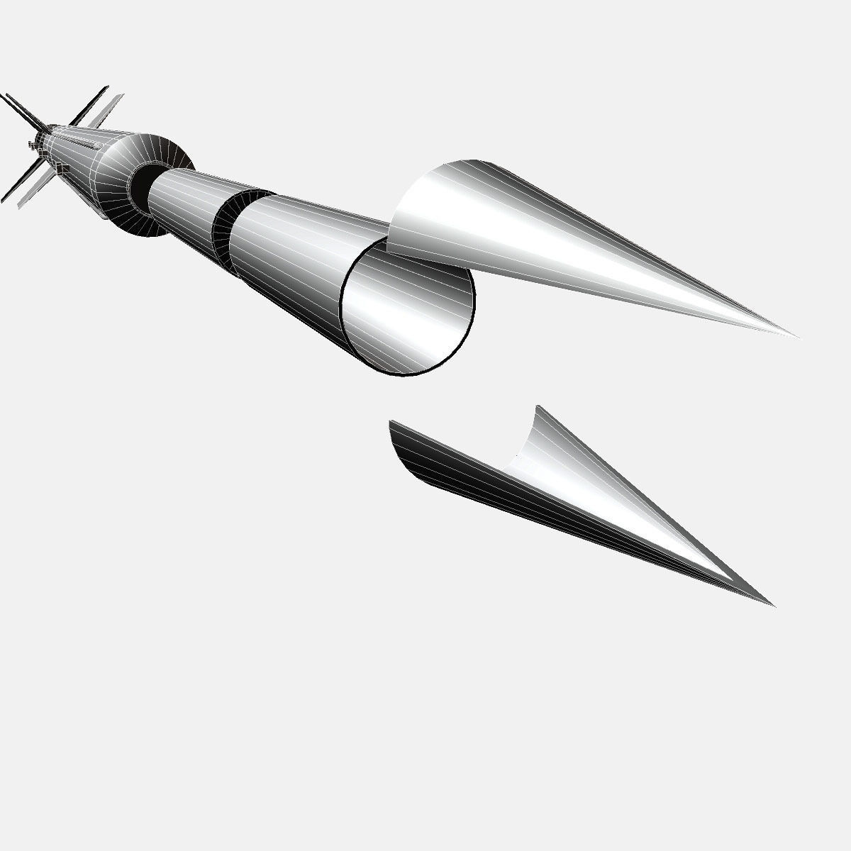 Aerobee 300A Rocket 3D model | CGTrader