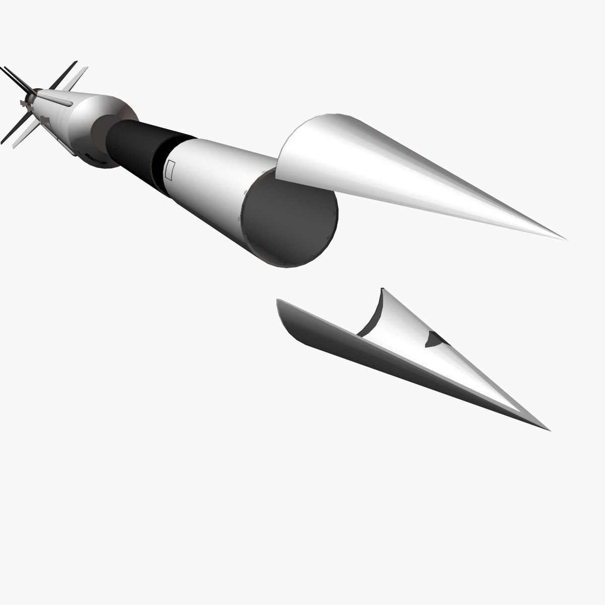 Aerobee 300A Rocket 3D model | CGTrader