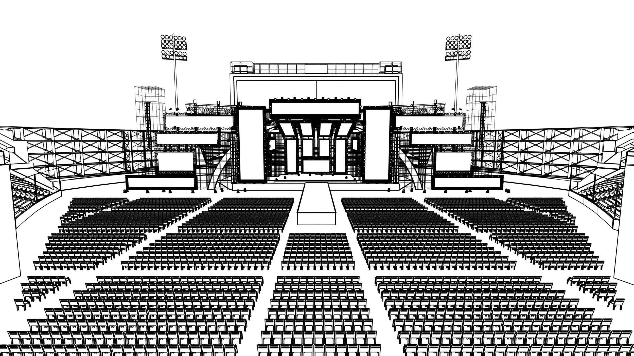 Concert stage design 3D model | CGTrader