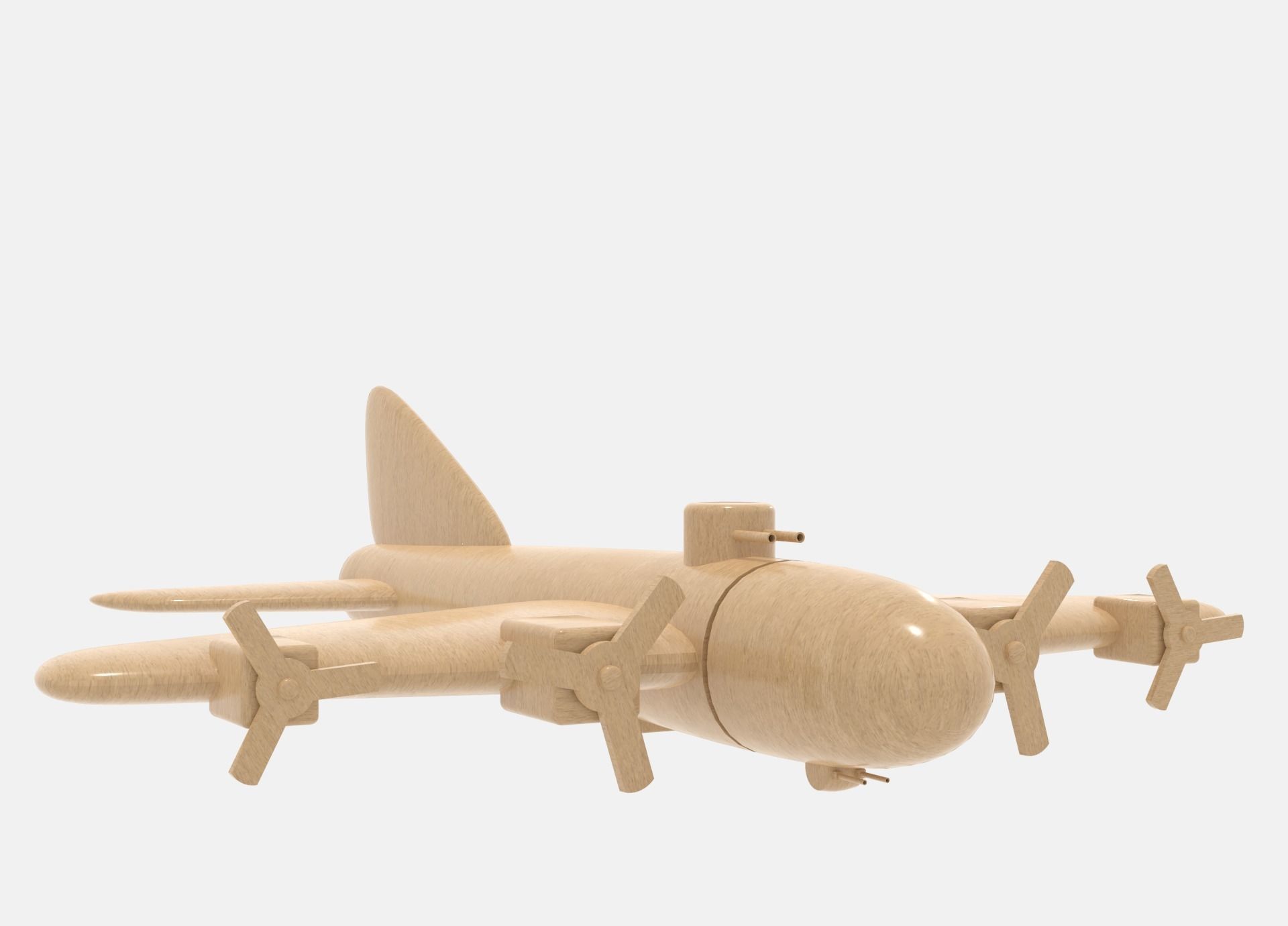 3D model Wooden Bomber VR / AR / low-poly | CGTrader
