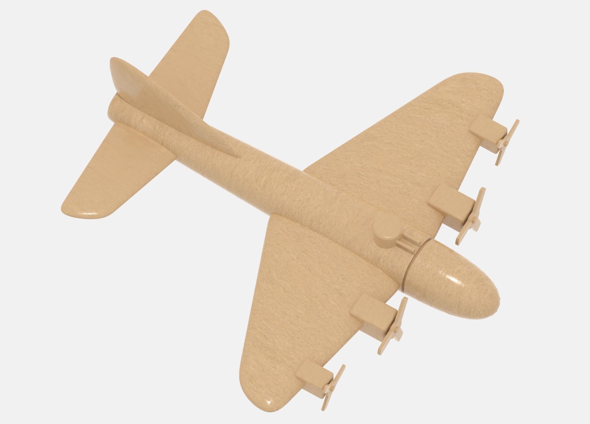 3D model Wooden Bomber VR / AR / low-poly | CGTrader