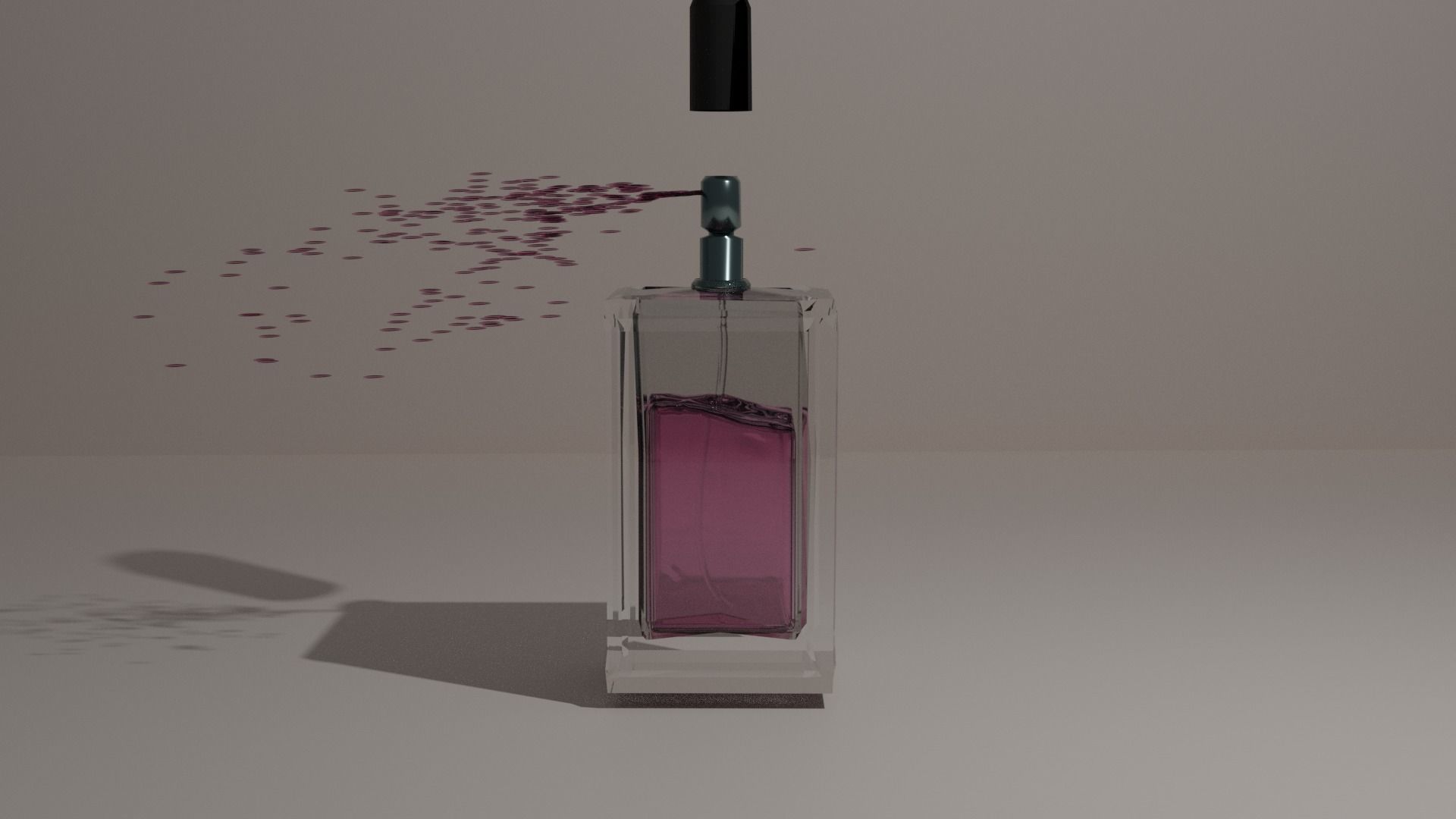 3D model Perfume bottle with fluid animation VR / AR / low-poly | CGTrader