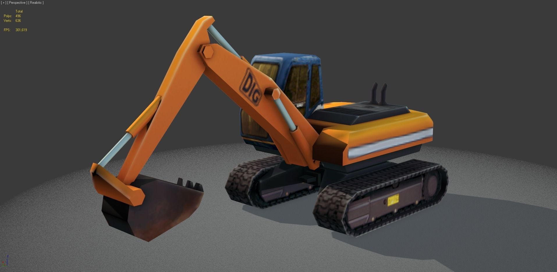 3D model Digger - low poly VR / AR / low-poly | CGTrader