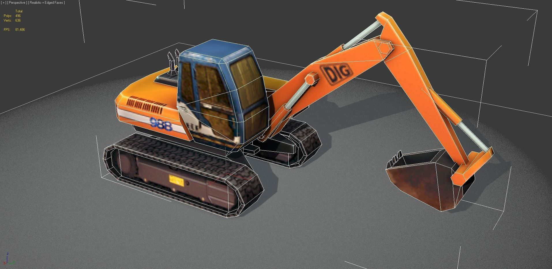 3D model Digger - low poly VR / AR / low-poly | CGTrader