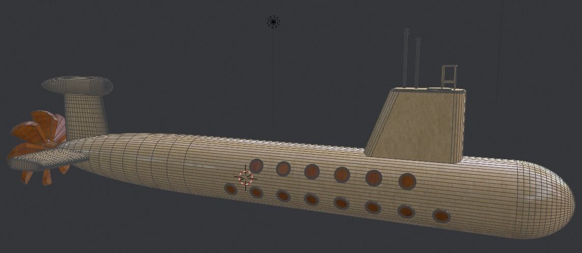 3D model Wooden Submarine VR / AR / low-poly | CGTrader