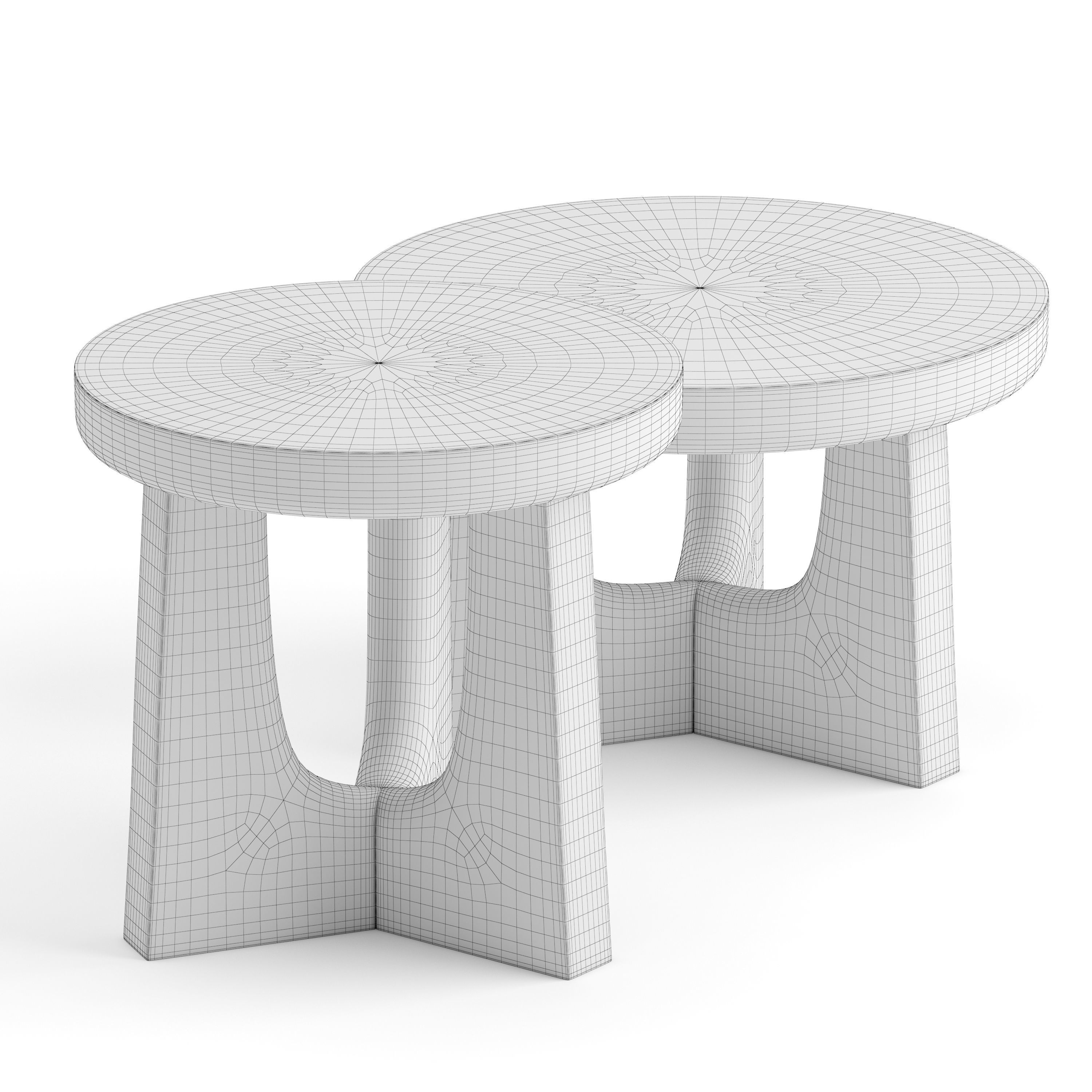 Poliform Nara coffee tables 3D model | CGTrader