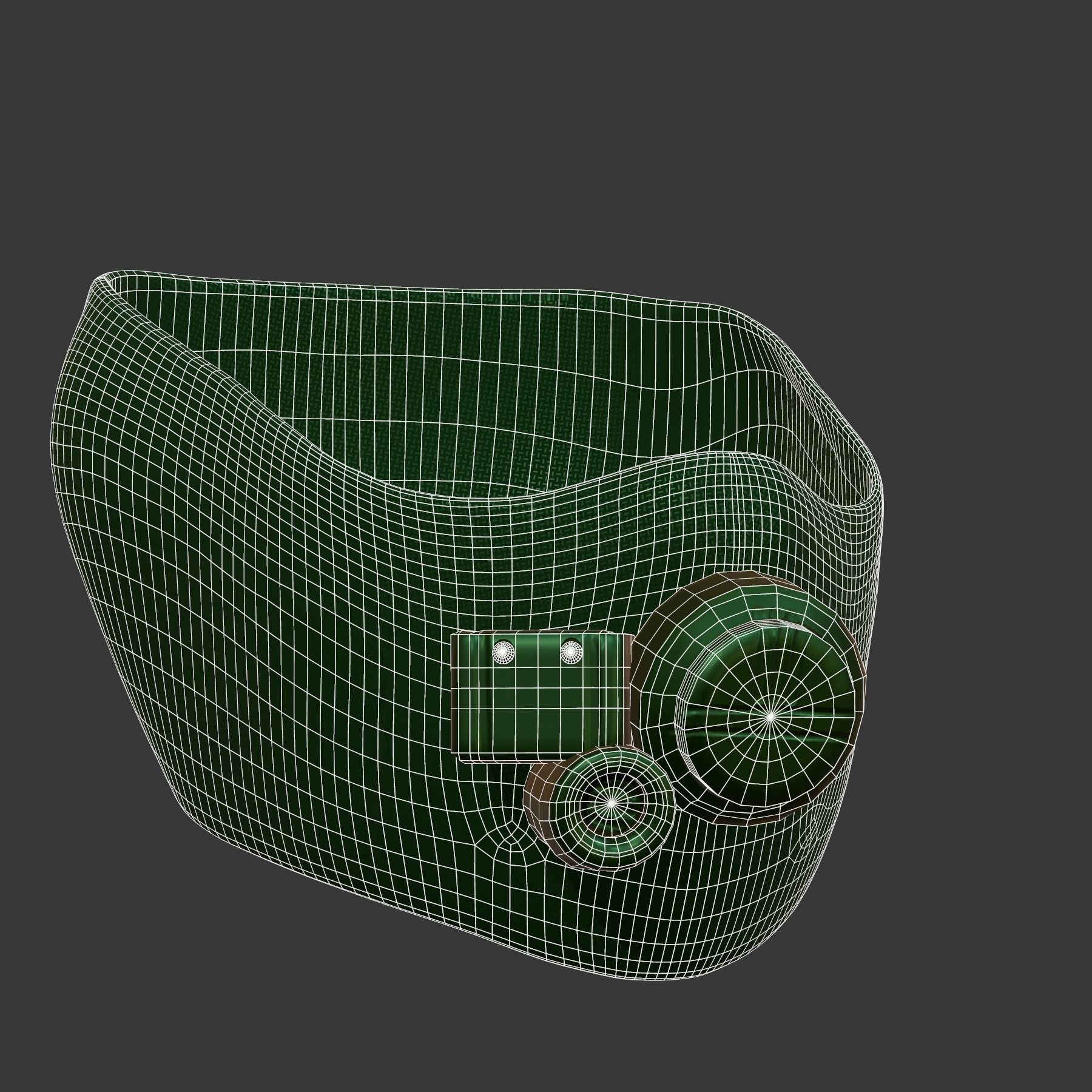 3D model Gas mask respirator futuristic fantasy plastic Low-poly VR ...