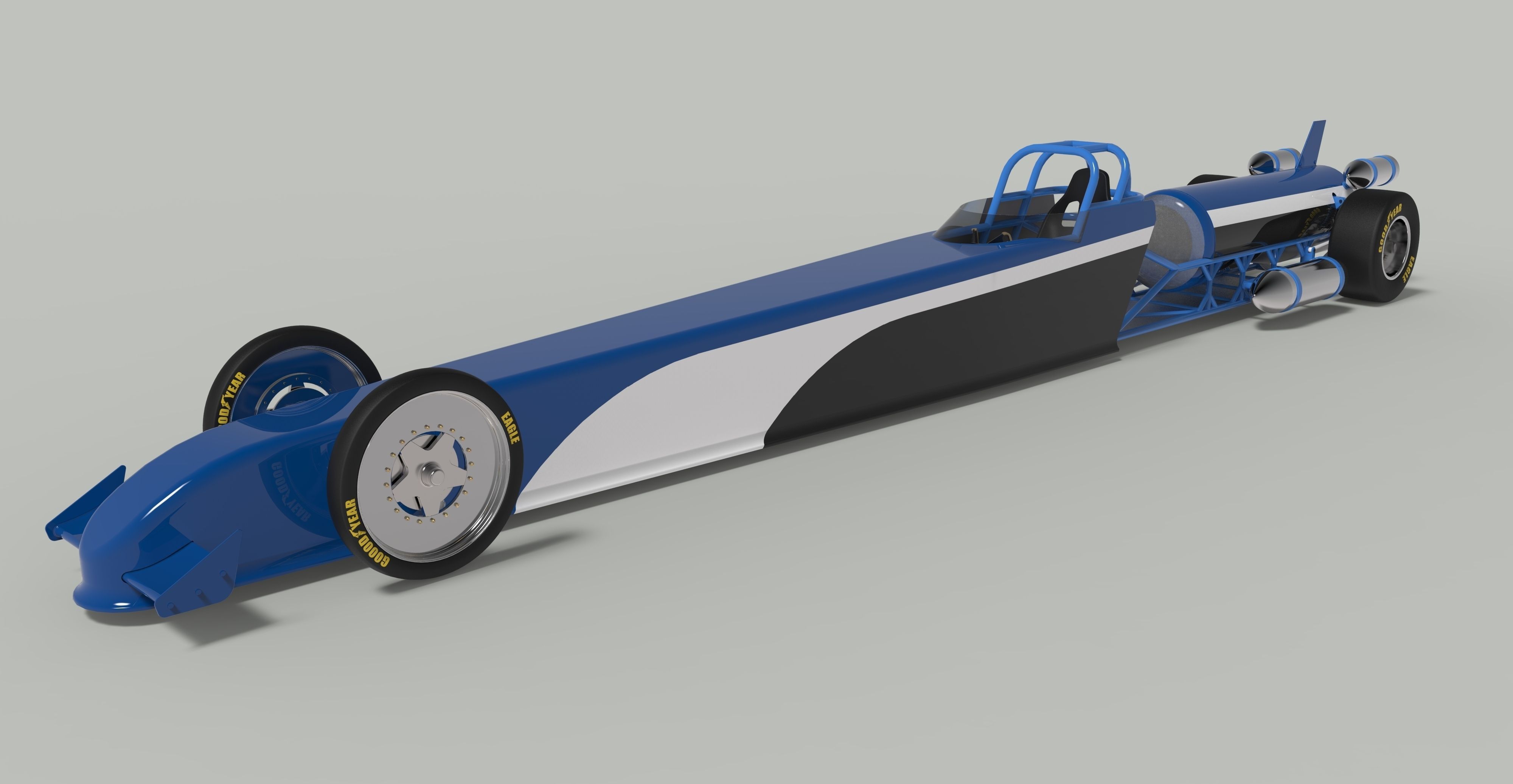 Jet dragster 3D model | CGTrader