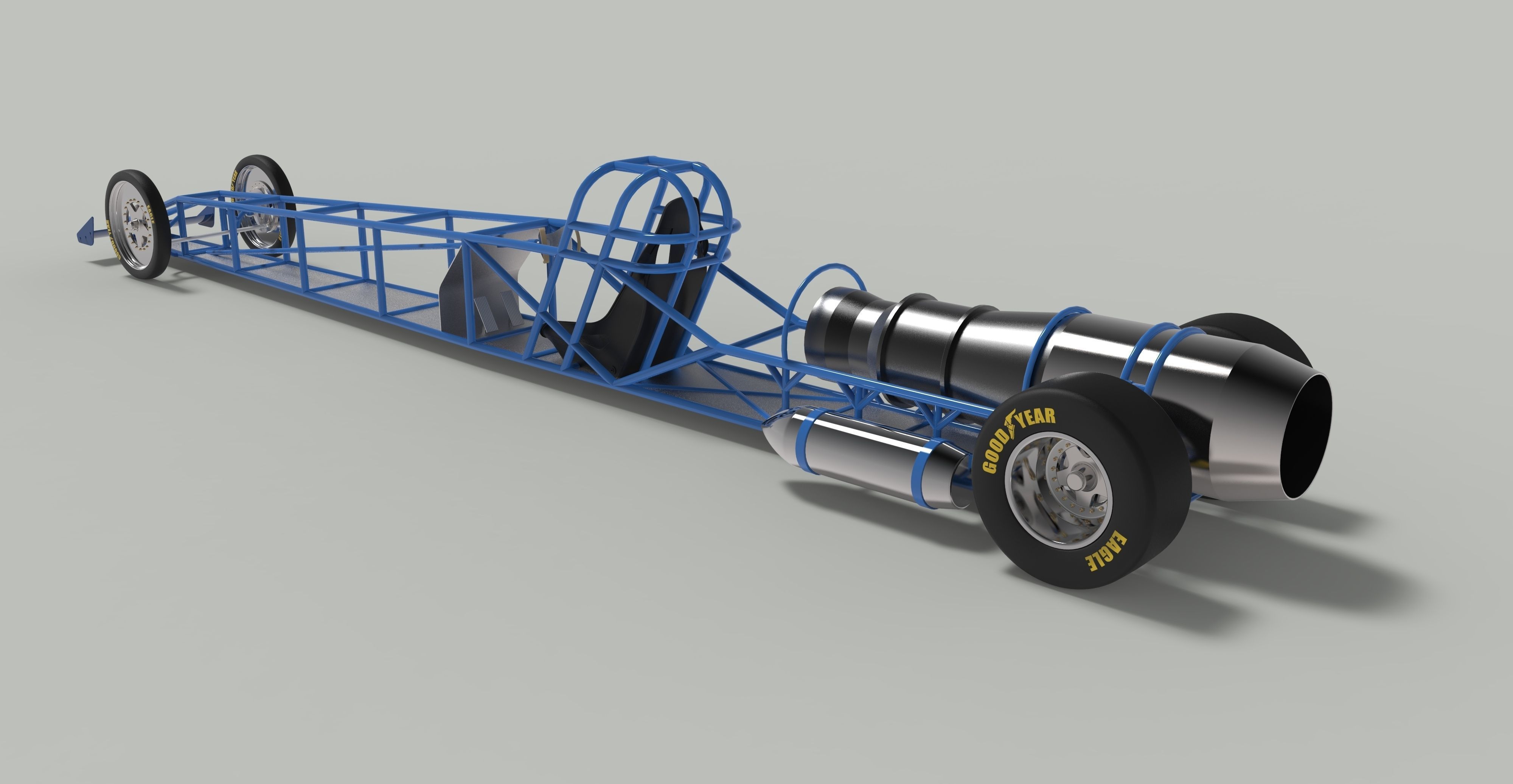 Jet dragster 3D Model .obj .stl .ige .igs .iges .mtl - CGTrader.com