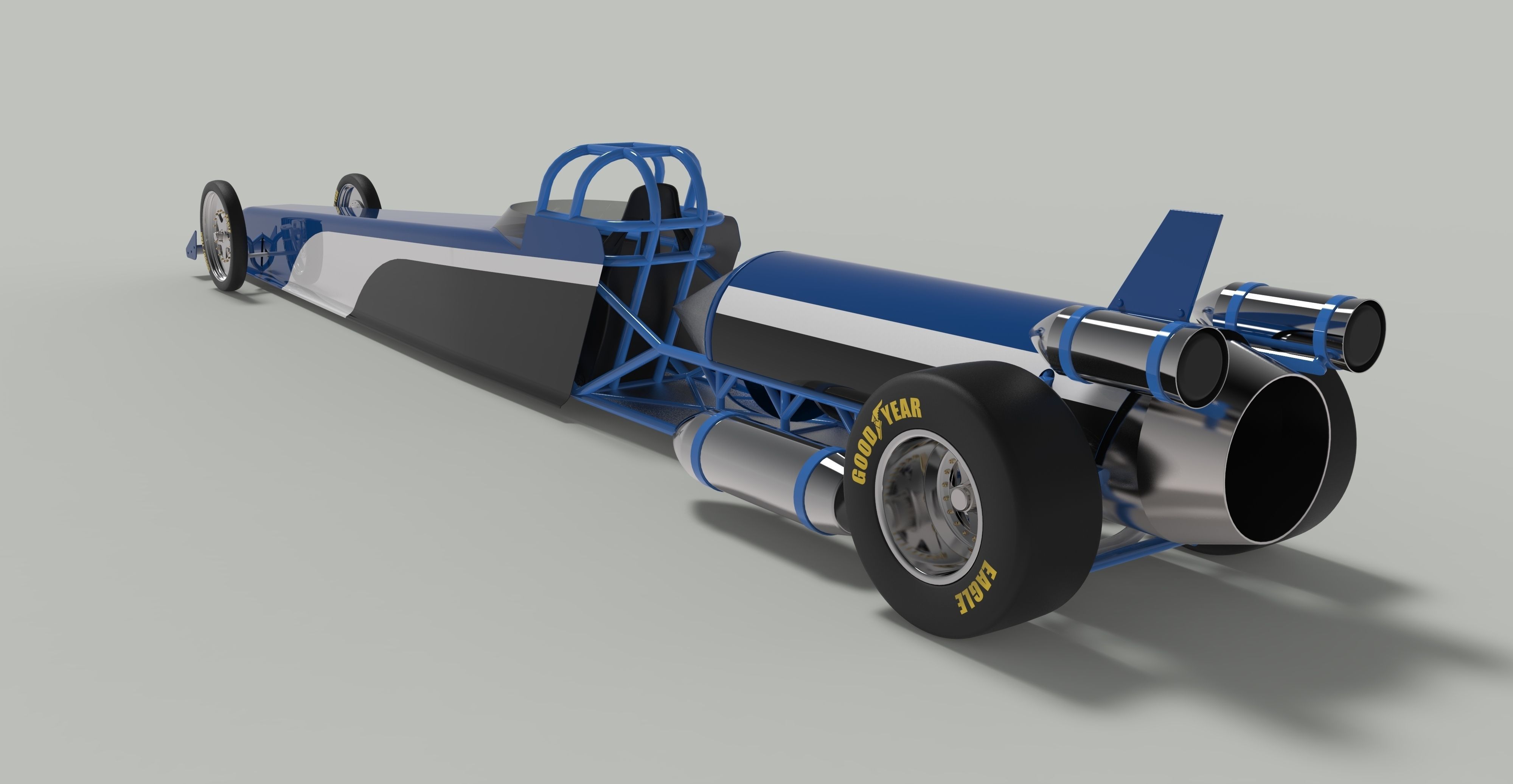 Jet dragster 3D Model .obj .stl .ige .igs .iges .mtl - CGTrader.com