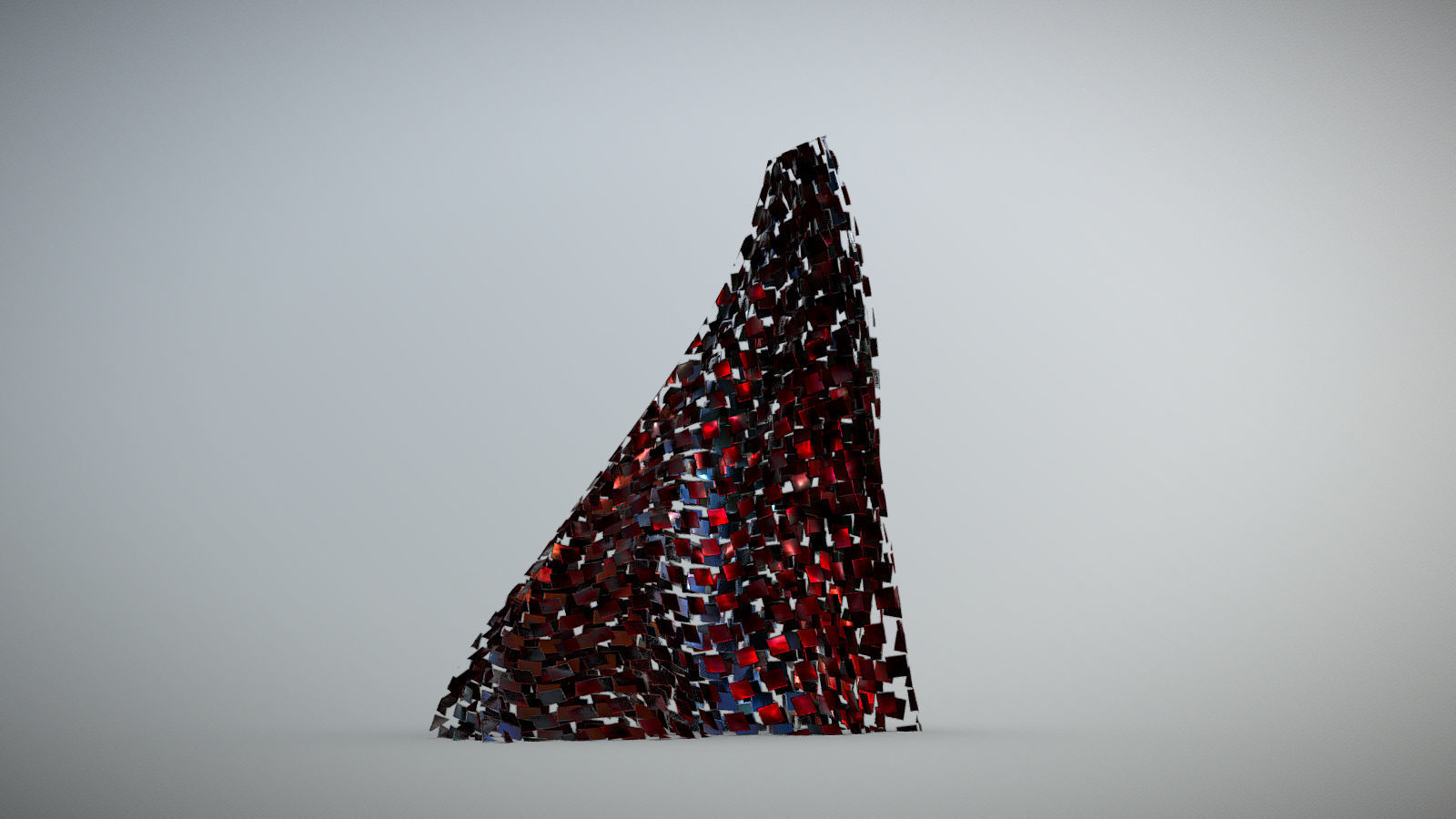 Wave walls futuristic building 3D model | CGTrader