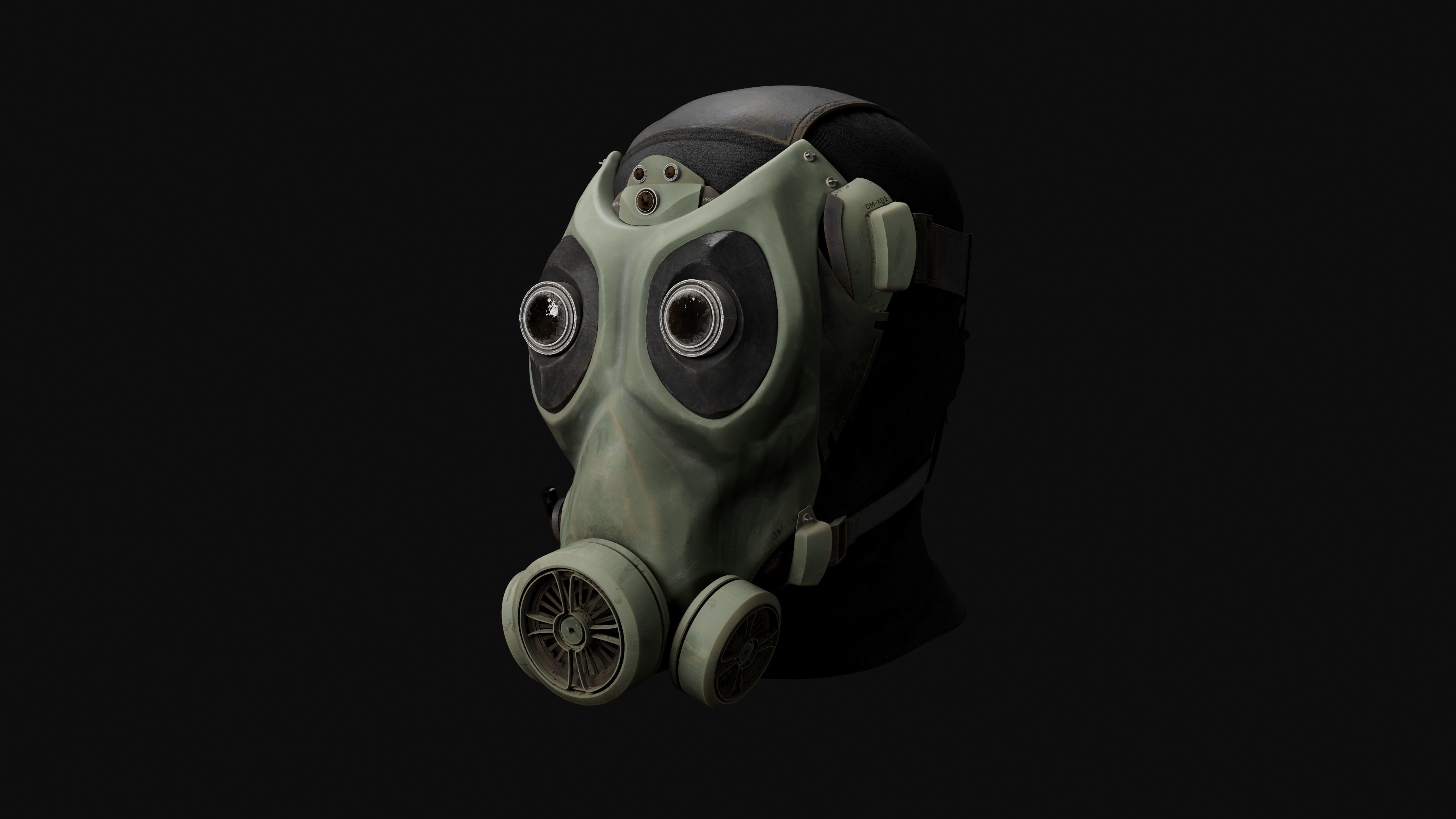 Gas mask character head 3D model | CGTrader