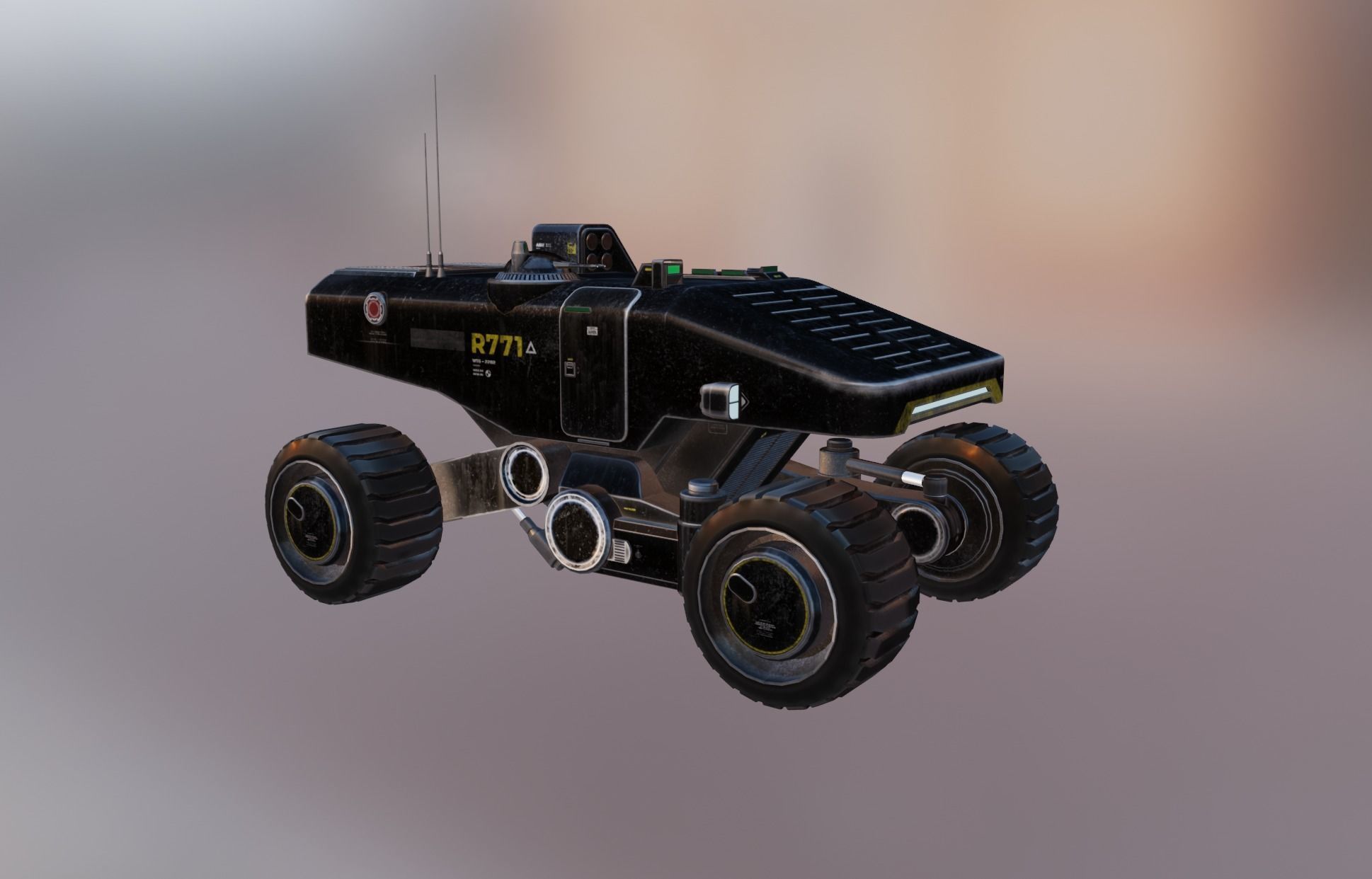 3D model Mars Rover Black Transporter Source Files Attached 8K Textures ...
