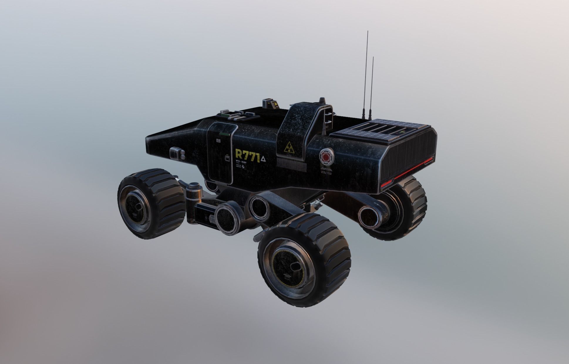 3D model Mars Rover Black Transporter Source Files Attached 8K Textures ...