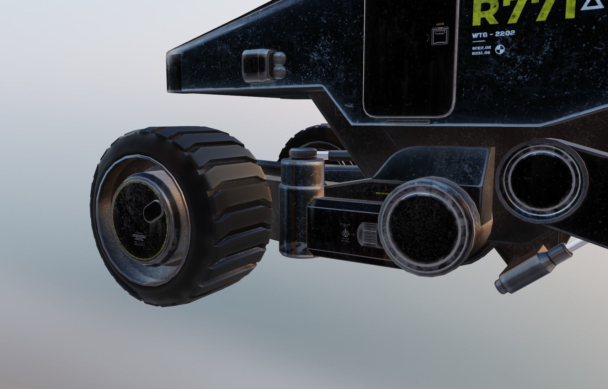 3D model Mars Rover Black Transporter Source Files Attached 8K Textures ...