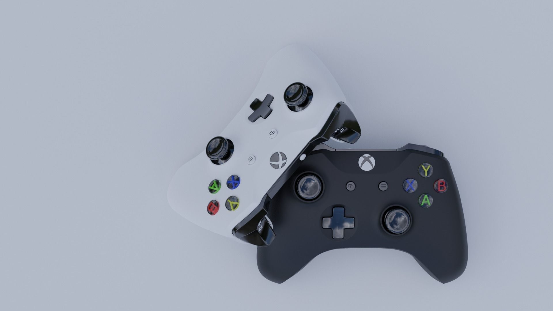 XBOX Controller - black and white 3D model | CGTrader
